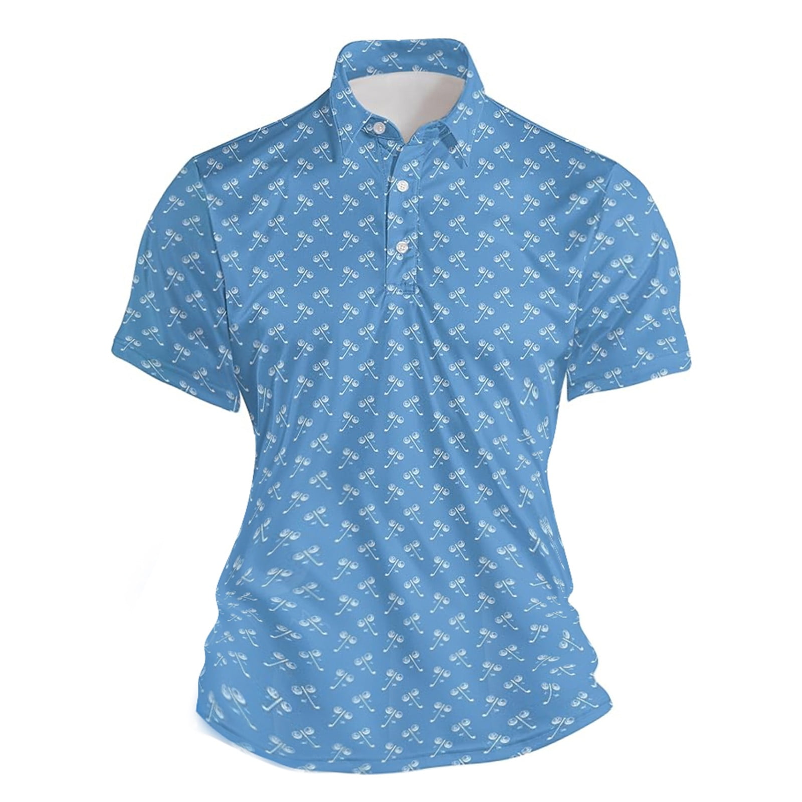 HOWPAY Polo T Shirts for Men Collared Short Sleeve Button down T-Shirts ...
