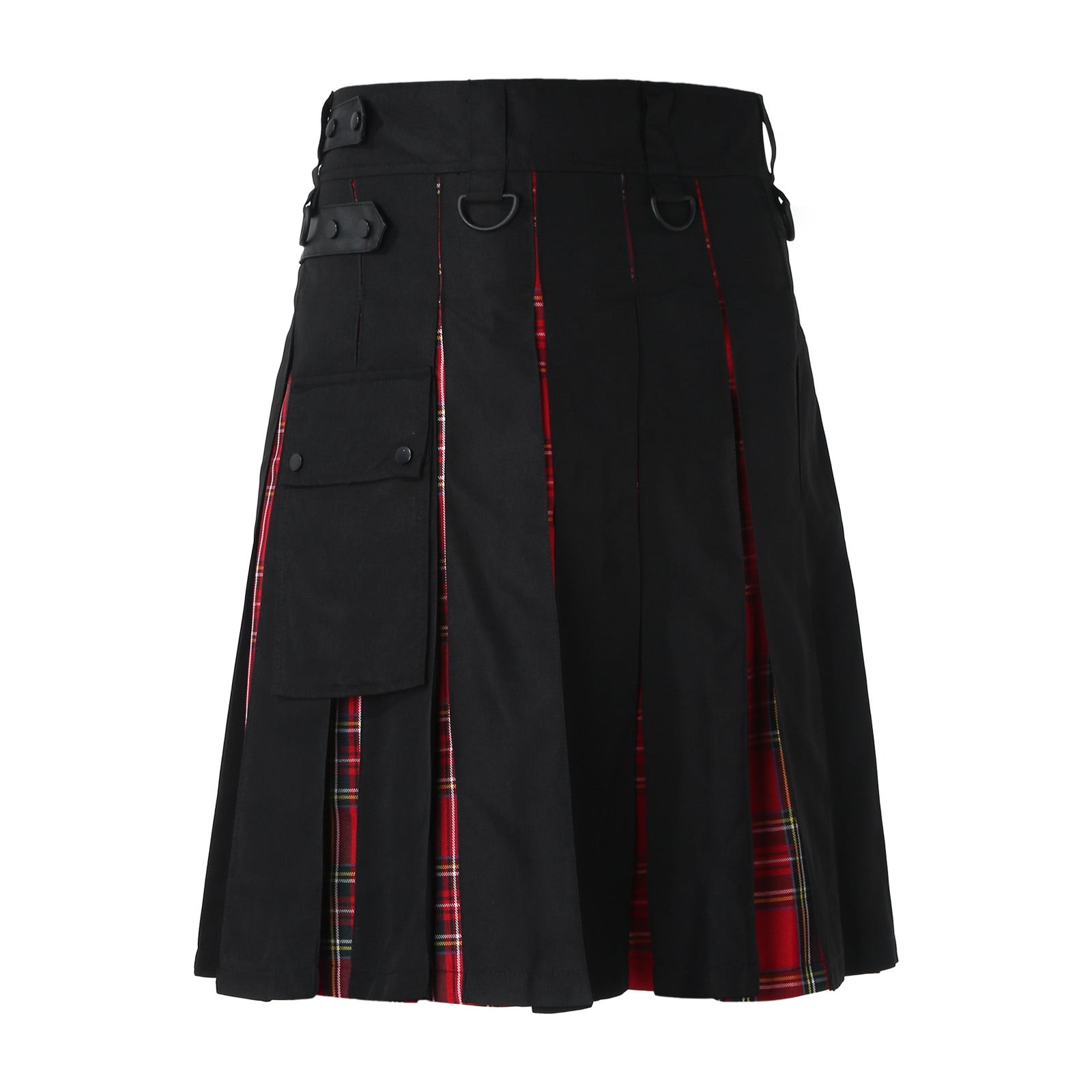 HOWPAY Tartan Utility Kilts for Men Modern Scottish Kilt with ...
