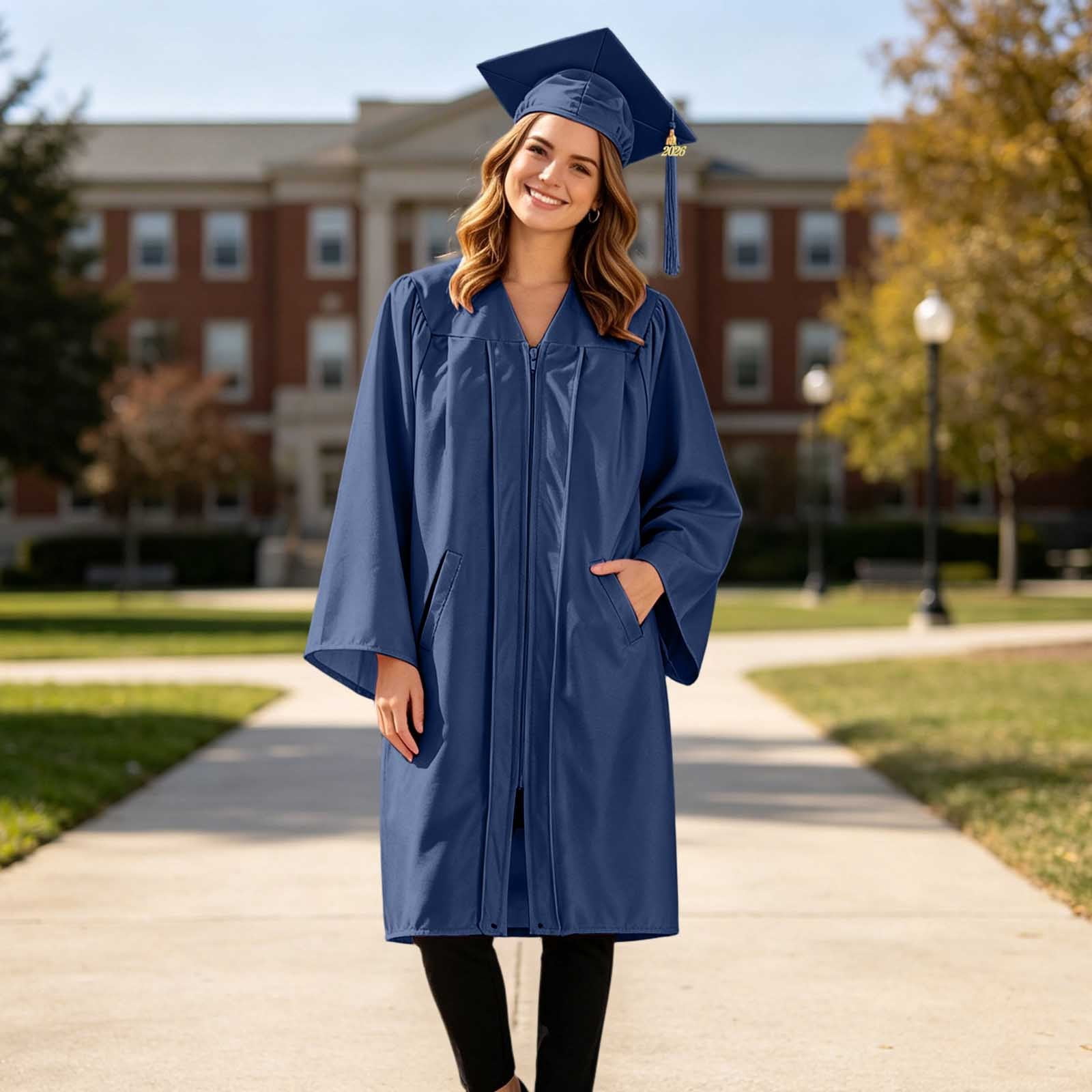 HOWPAY Unisex Adult Graduation Cap and Gown Class of 2026 Set With ...