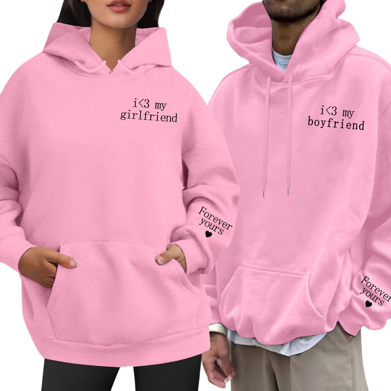 HOWPAY Valentine'S Hoodies for Women Oversized Long Sleeve Letter Print ...