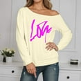 HOWPAY Valentines Sweatshirt for Women Oversized Love Letter Graphic ...