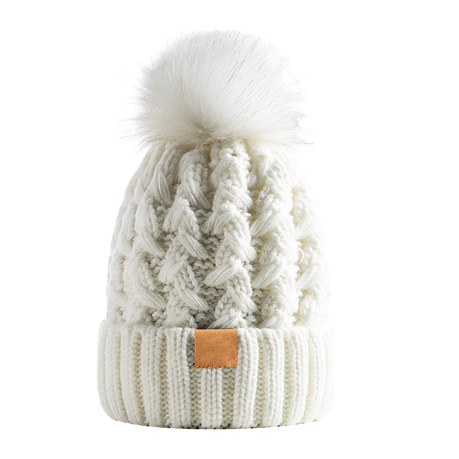 HOWPAY Winter Beanie for Women Stretchy Slouchy Baggy Windproof Solid ...