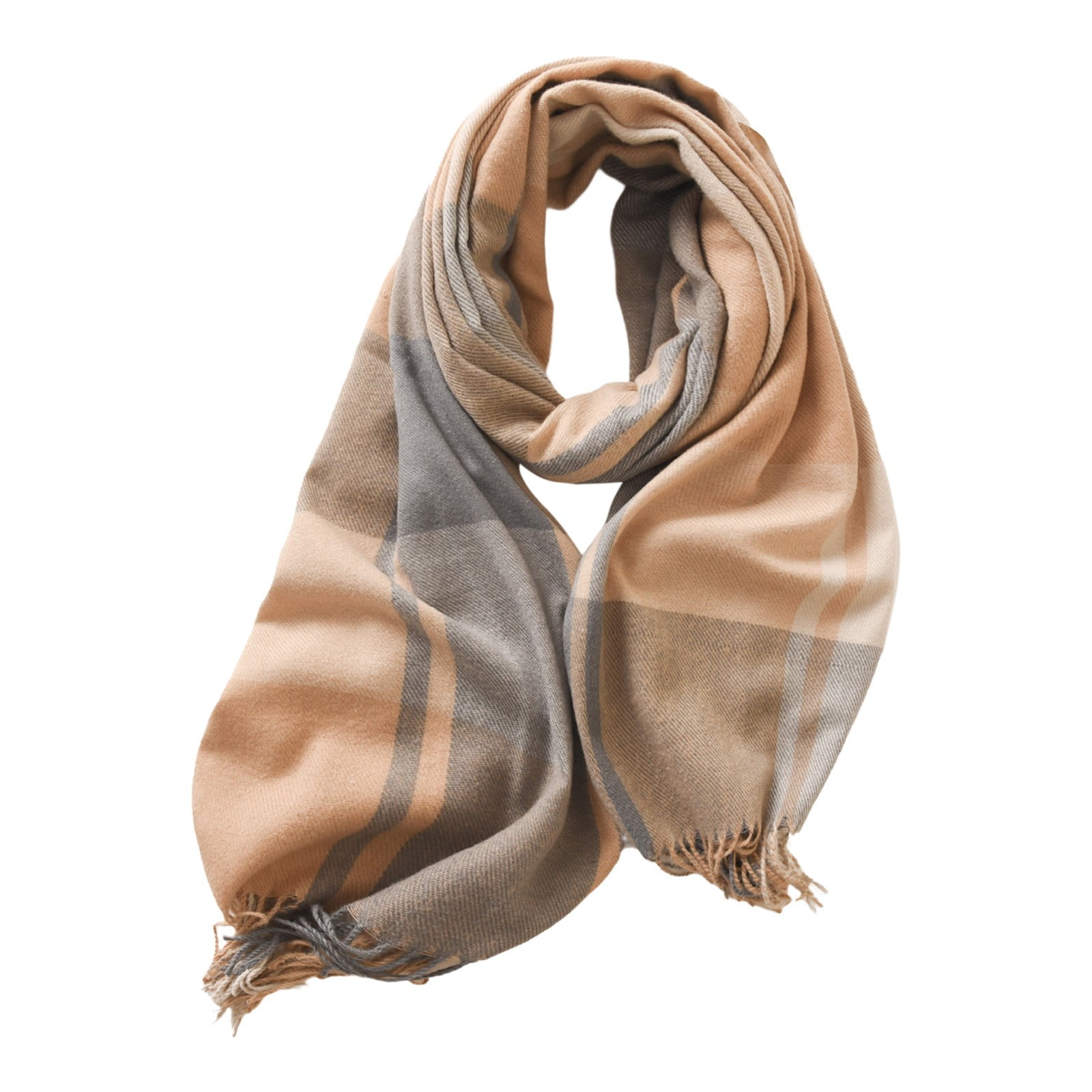 HOWPAY Womens Scarf Lightweight Plaid Long Soft Chunky Scarves Warm ...