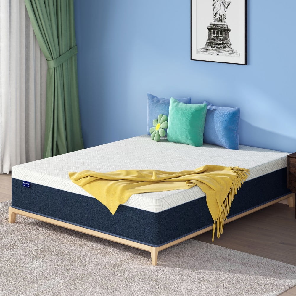HOXURY 10 Inch Queen Mattress, Green Tea Medium Firm Memory Foam Queen ...