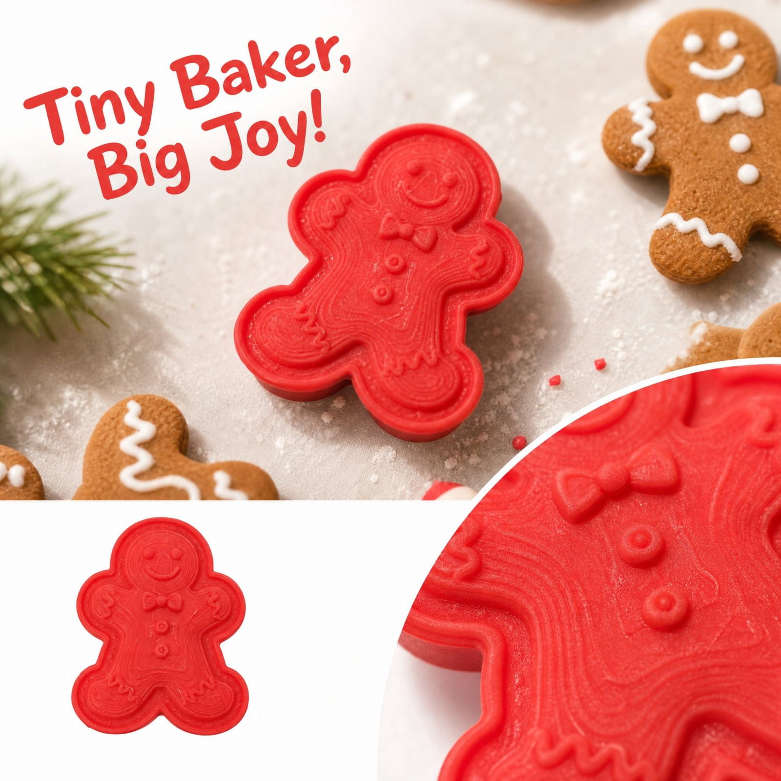 HOXZODT Christmas Silicone Cookie Mold, Food‑Grade Baking Mold ...
