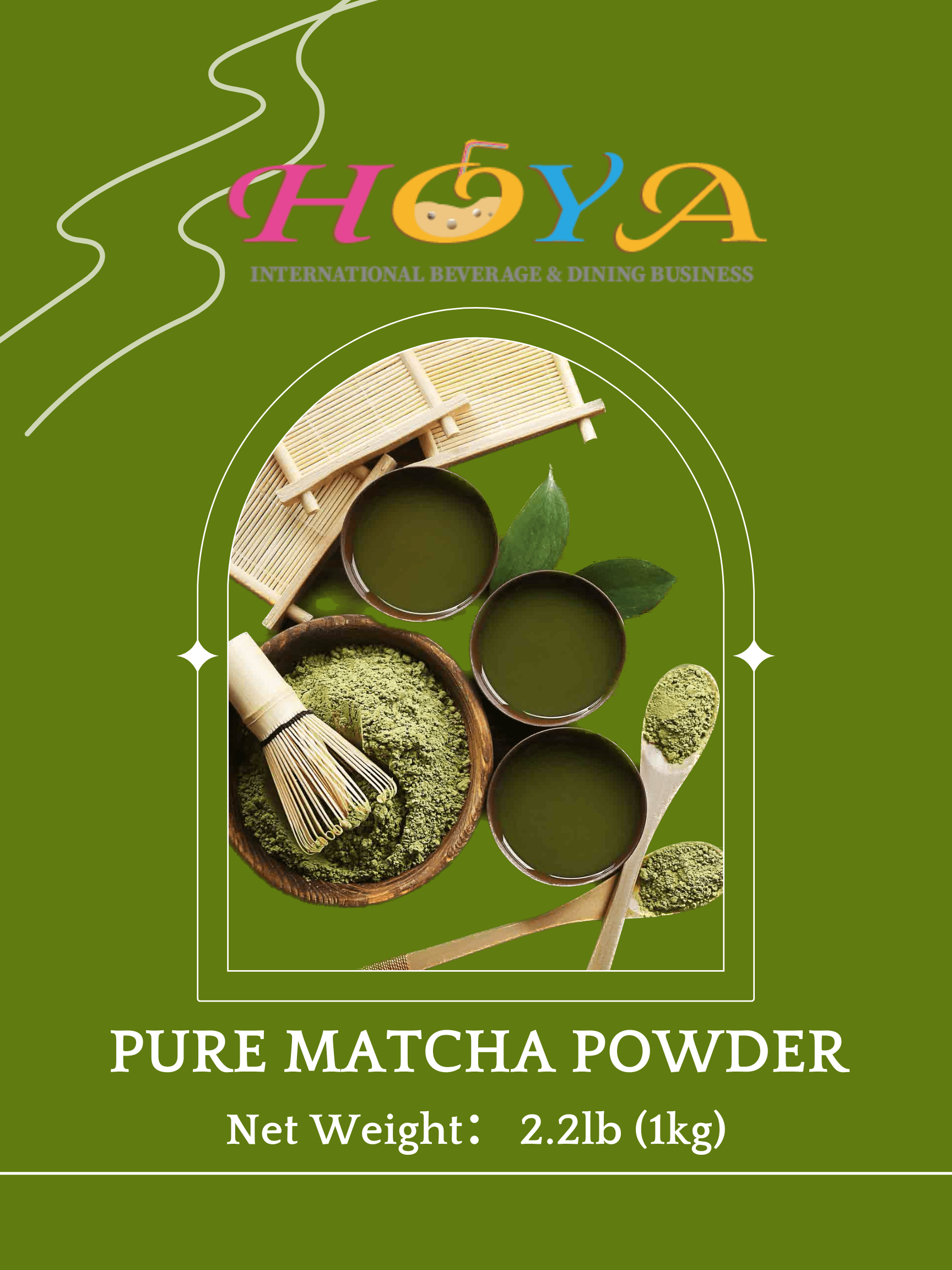 HOYA 100% Pure Matcha Green Tea Powder (2.2lb), 3-12323≈ 20 cups ...