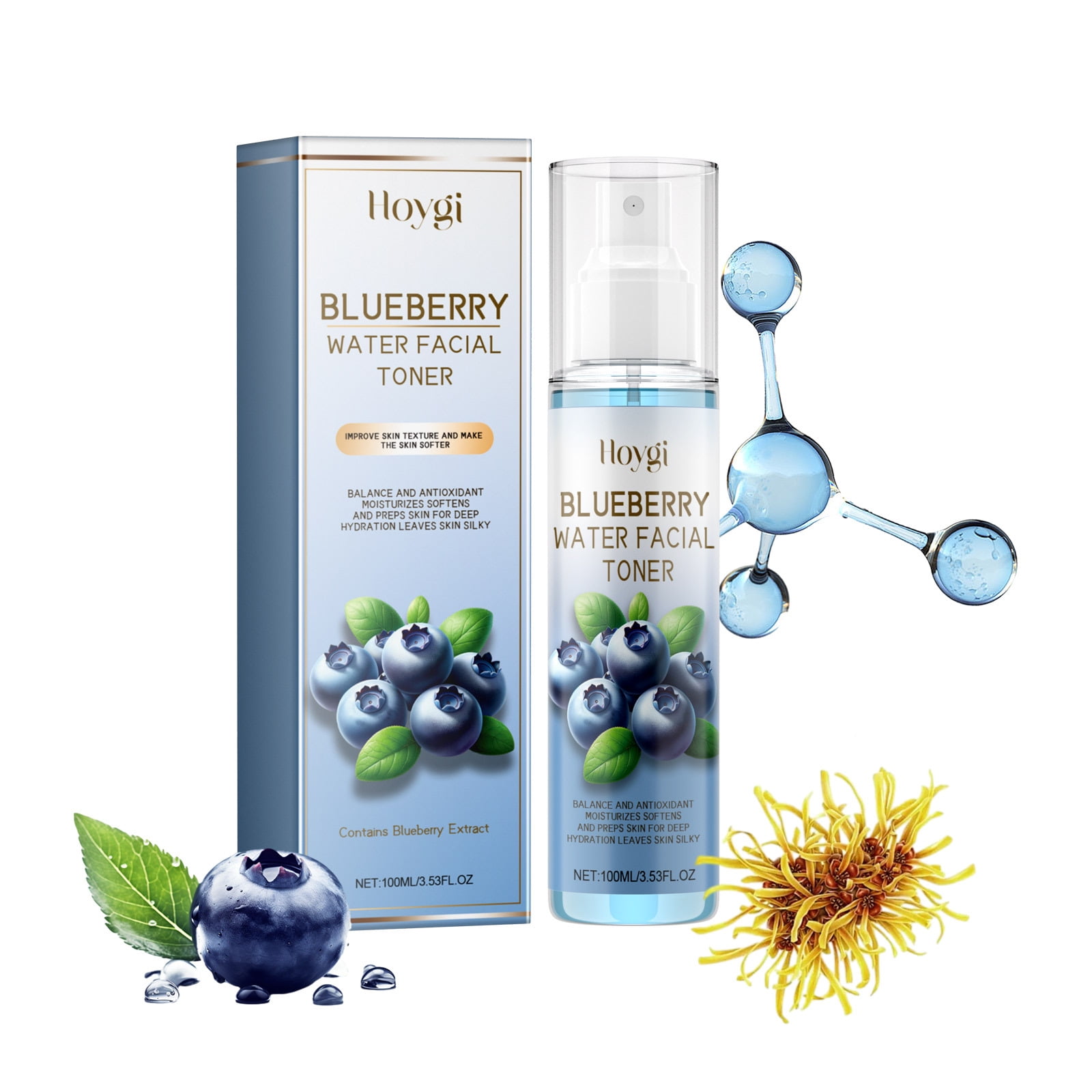 HOYGI Blueberry Facial Care Deep cleansing anti wrinkle care essence skin beautifying and ...