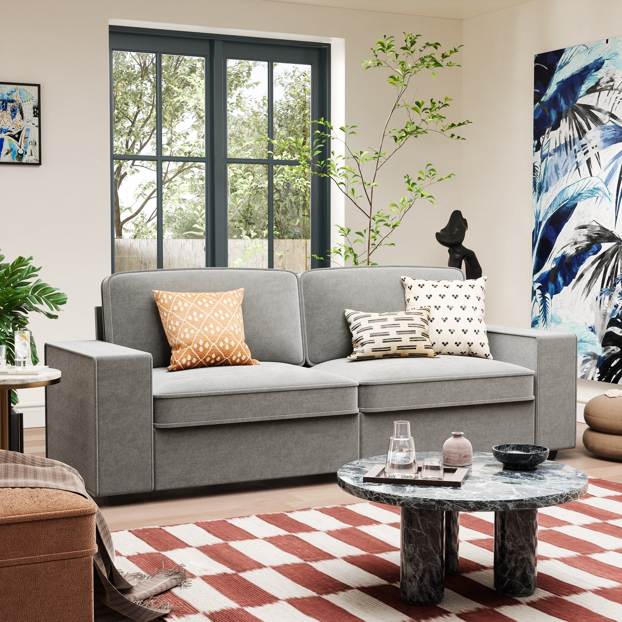 HOYOA 86" Sofa Couch for Living Room, Oversized Deep Seat Couches ...