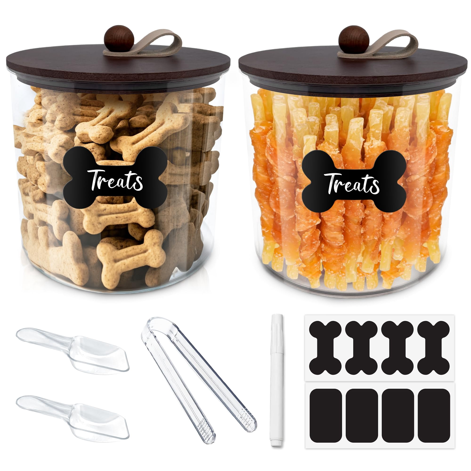 HOYTAMDAR 2 Pack Airtight Food ATT1Storage Container, Treat Container ...