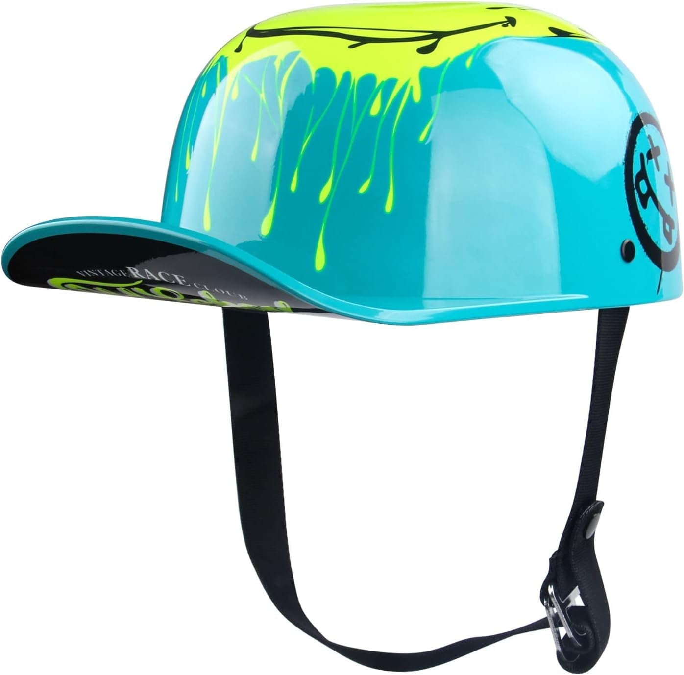 HOYUFEI Baseball Style Cap Motorcycle Helmets Matte Black Unisex-Adult Helmet for Adults ...