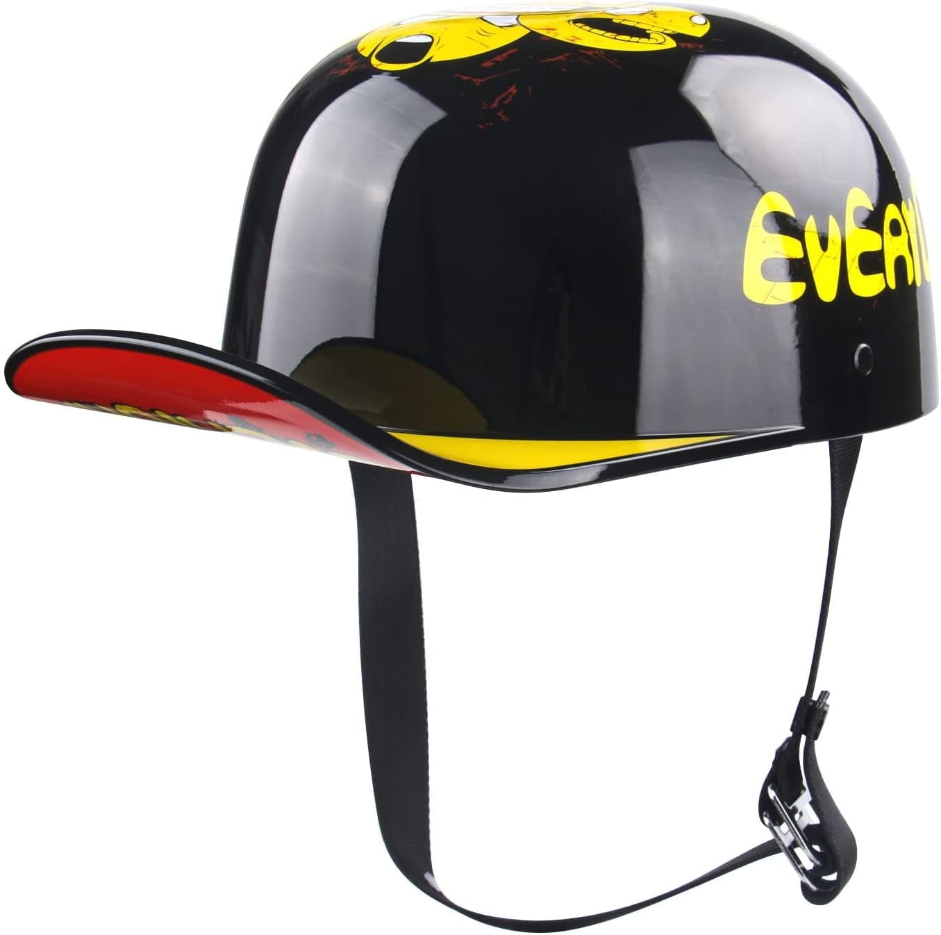 HOYUFEI Baseball Style Cap Motorcycle Helmets Matte Black Unisex-Adult ...