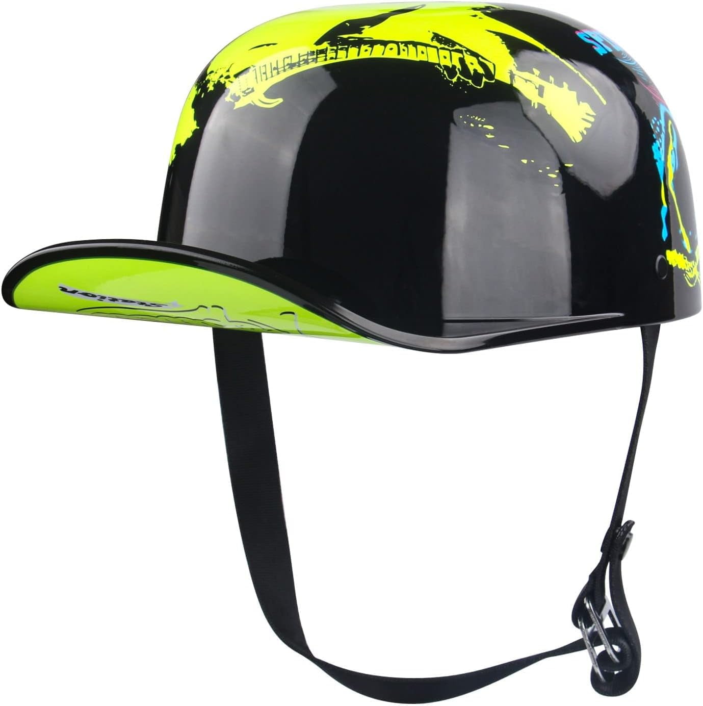 HOYUFEI Baseball Style Cap Motorcycle Helmets Matte Black Unisex-Adult ...