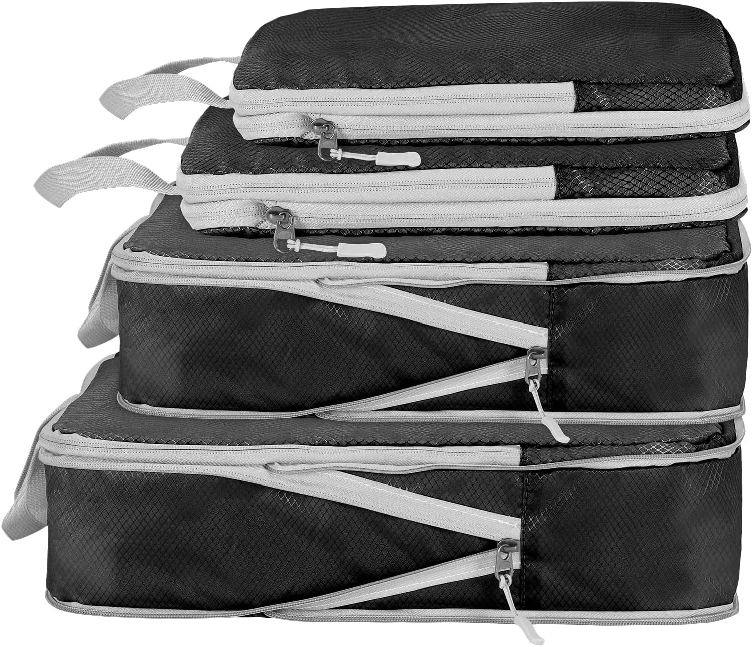 HOYUFEI Compression Packing Cubes - 4 Piece Ultralight Suitcase ...