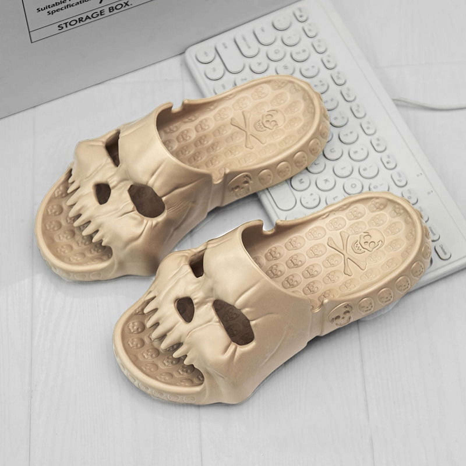HOYUFEI Skull Slide Sandals for Women Men Anti-Slip Cushioned Slippers ...