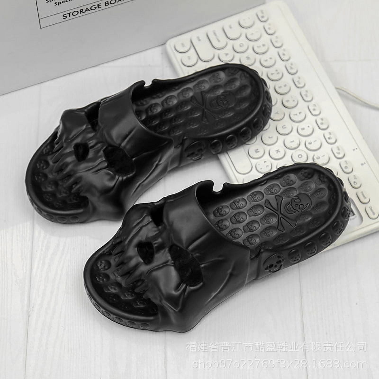 HOYUFEI Skull Slide Sandals for Women Men Anti-Slip Cushioned Slippers ...