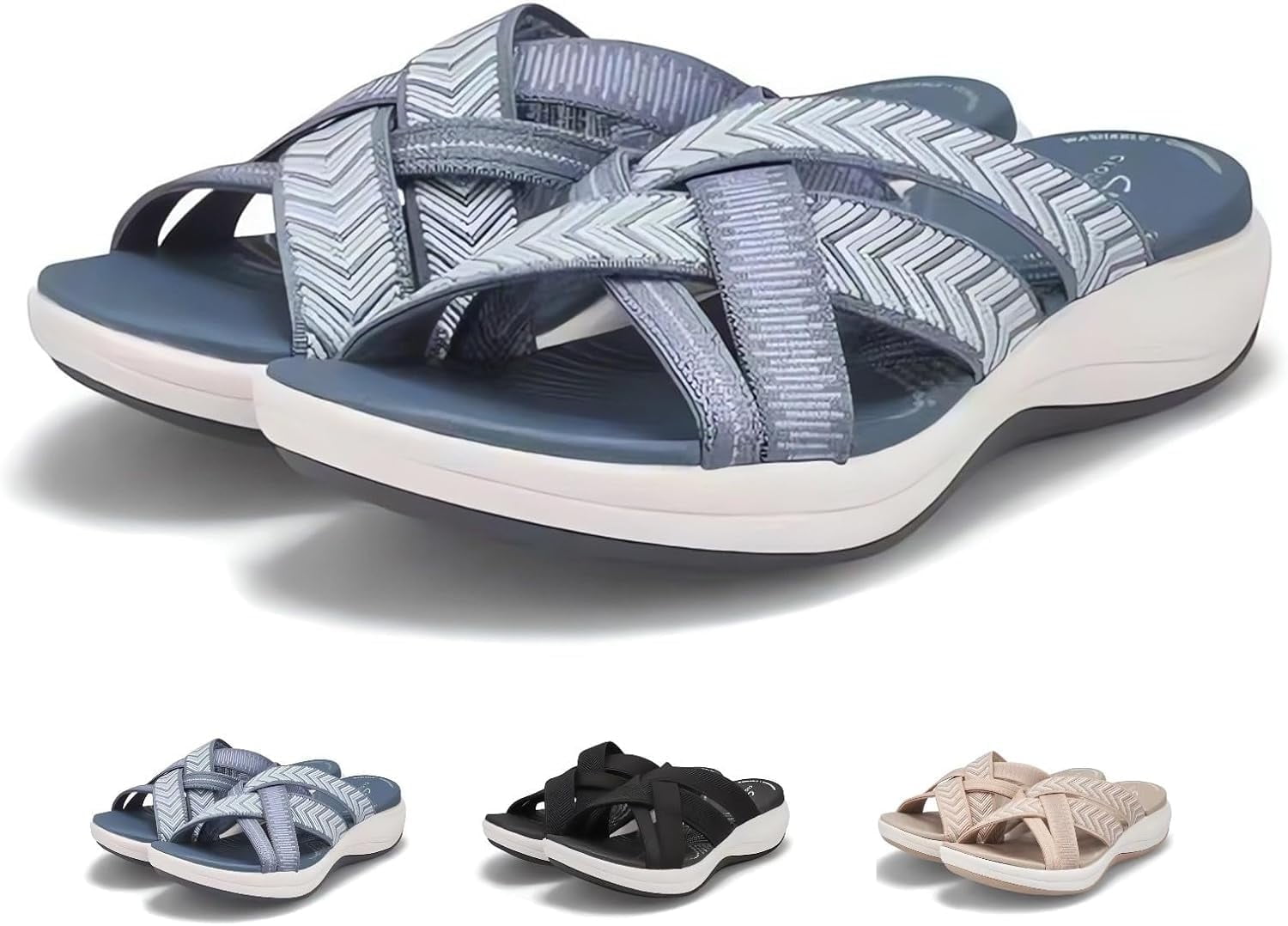 HOYUFEI Women's Orthopedic Recovery Slide Sandals, Arch Support, Open ...