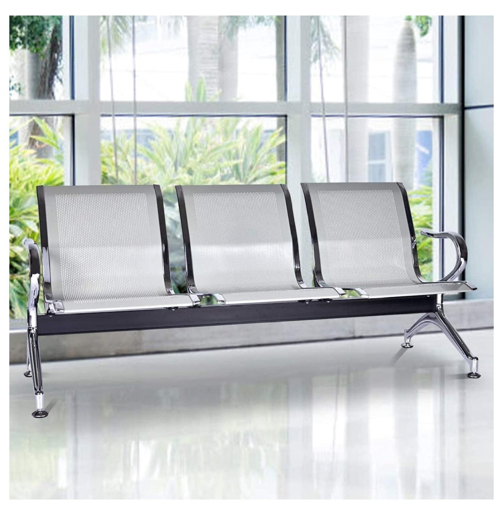 HOYWU 3-Seat Waiting Room Chairs - Waiting Room Chairs with Arms ...