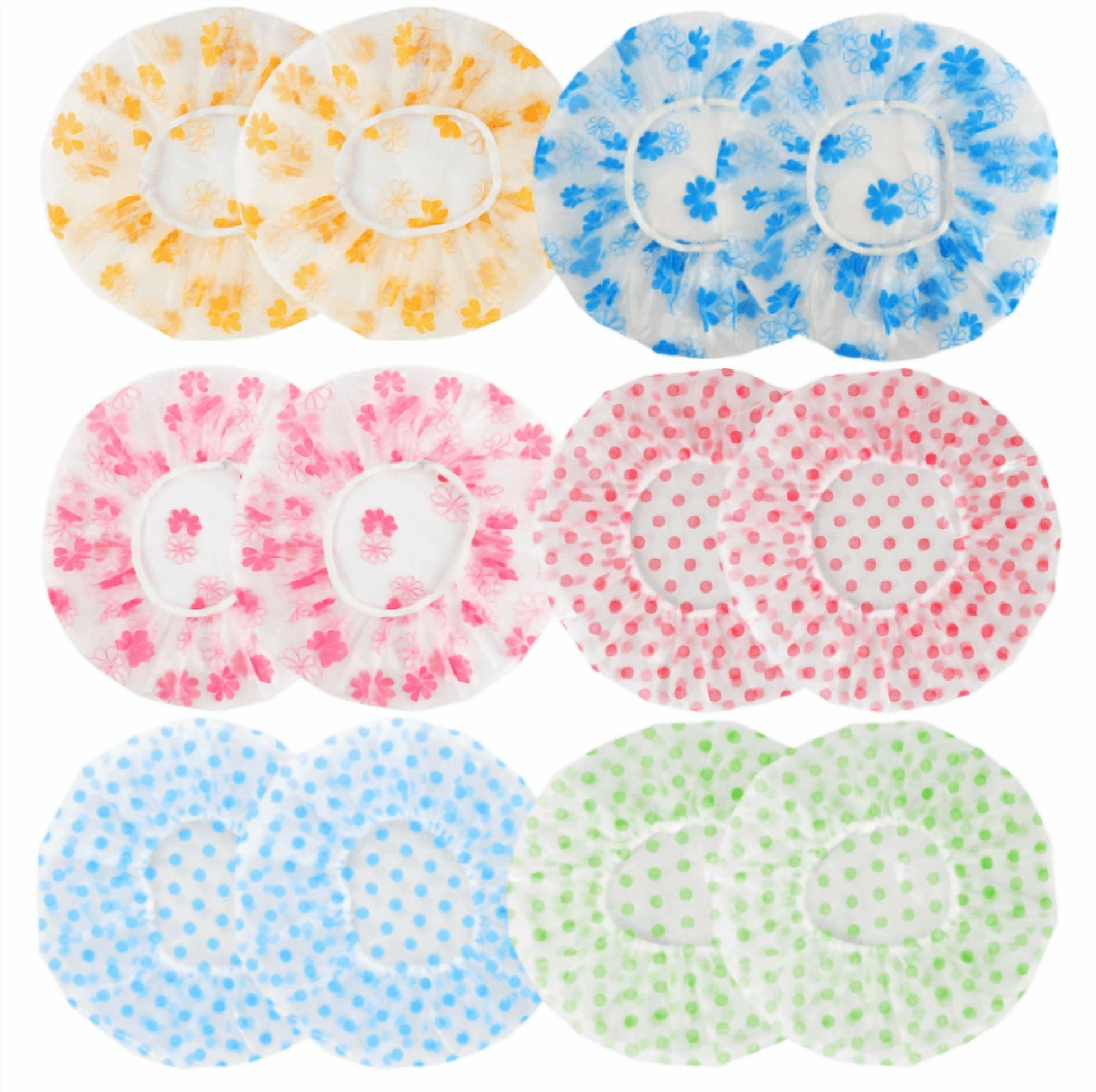 HOZADOIE 10Pcs Shower Caps for Women Reusable Waterproof, Oil ...