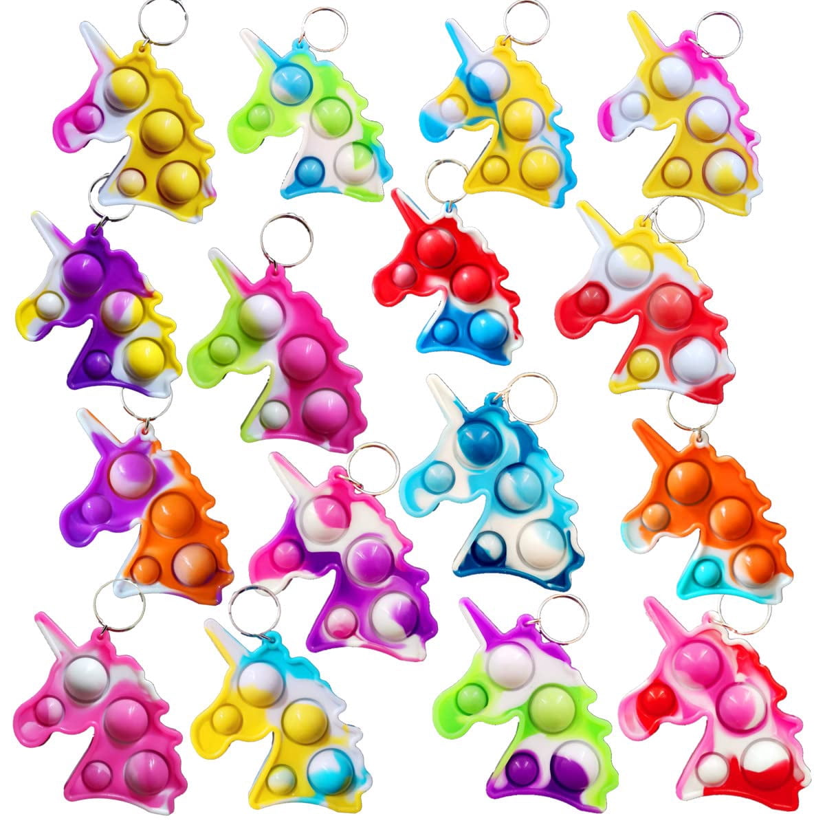 HOZKEAP 24 Packs Bulk Animal Push Fidget Bubble Mini Pop Fidget For ...