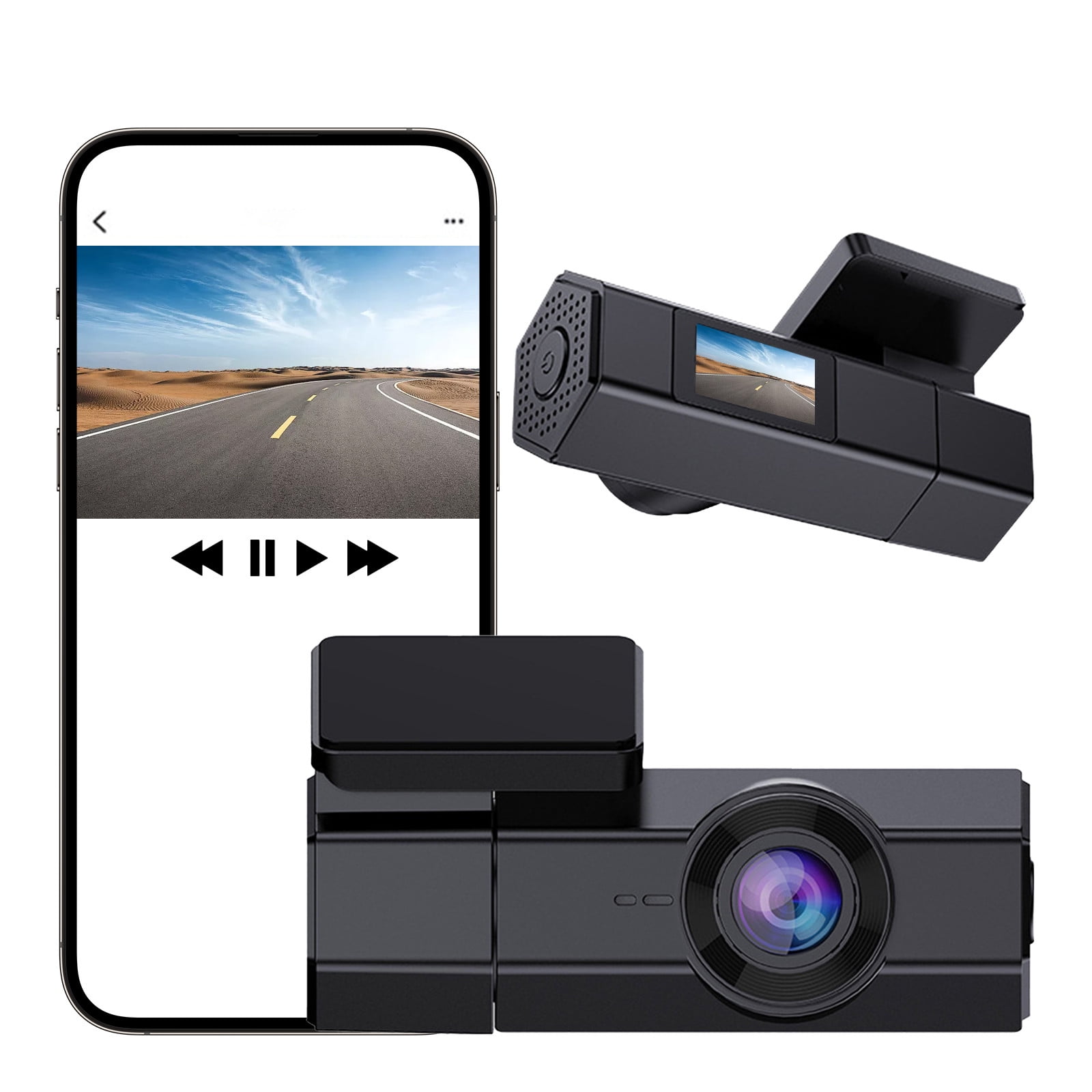HOZVOMI 1080P Night Vision Dash Cam, 140° Wide Angle, Loop Recording ...