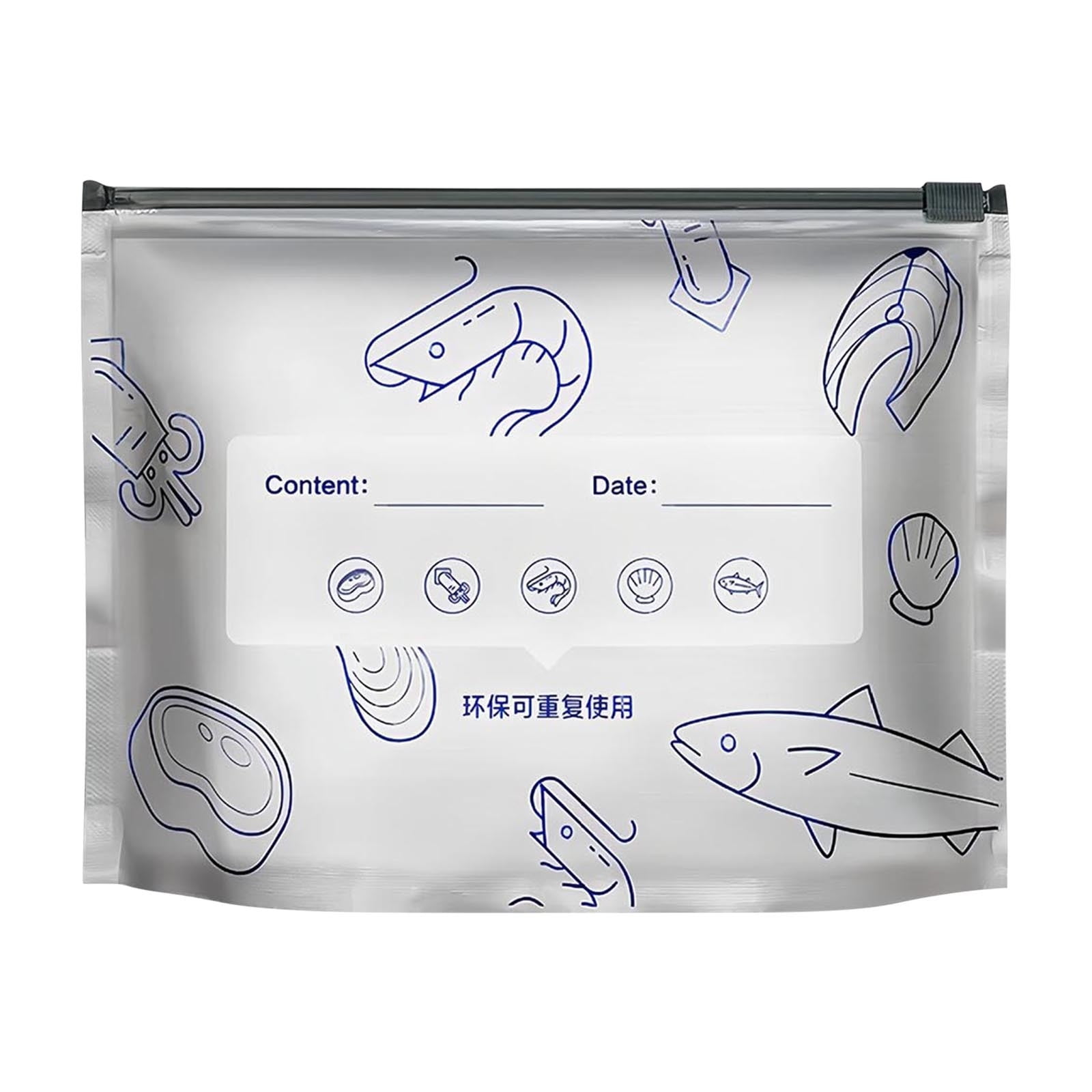 HOZVOMI 10PC Food-Grade Aluminum Foil Sealing Bags, Ziplock Closure for ...