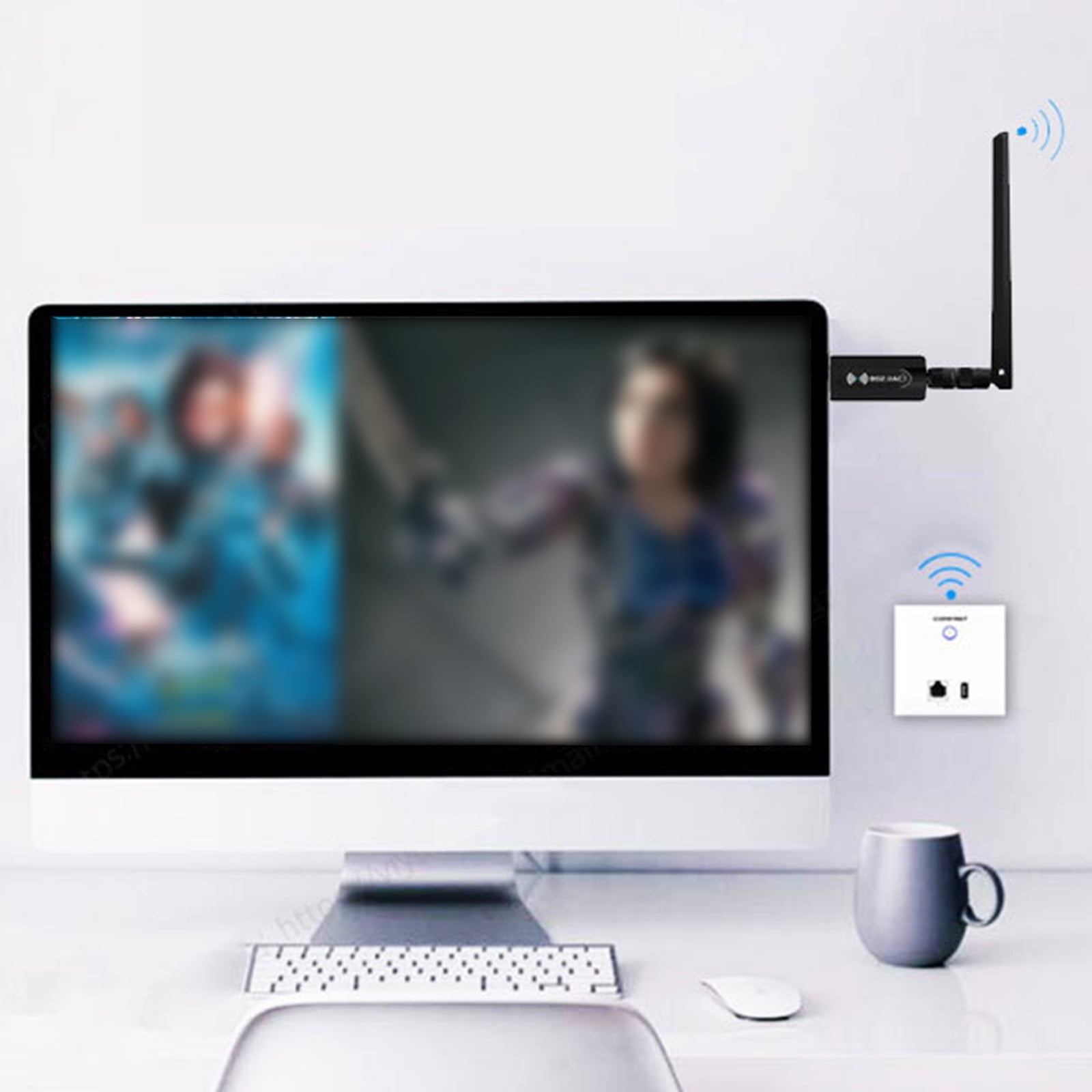 HOZVOMI 1300Mbps USB 3.0 WiFi Adapter, Dual Band 2.4G/5.8G Wireless Network Card with External ...