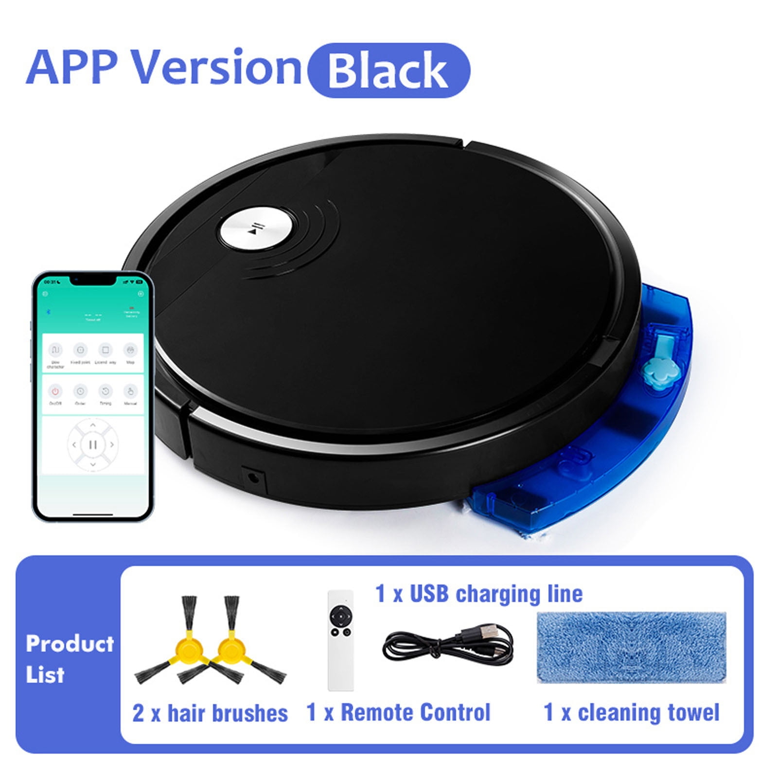 HOZVOMI 2-in-1 Robot Vacuum and Mop Combo - App/Remote Control, Self ...