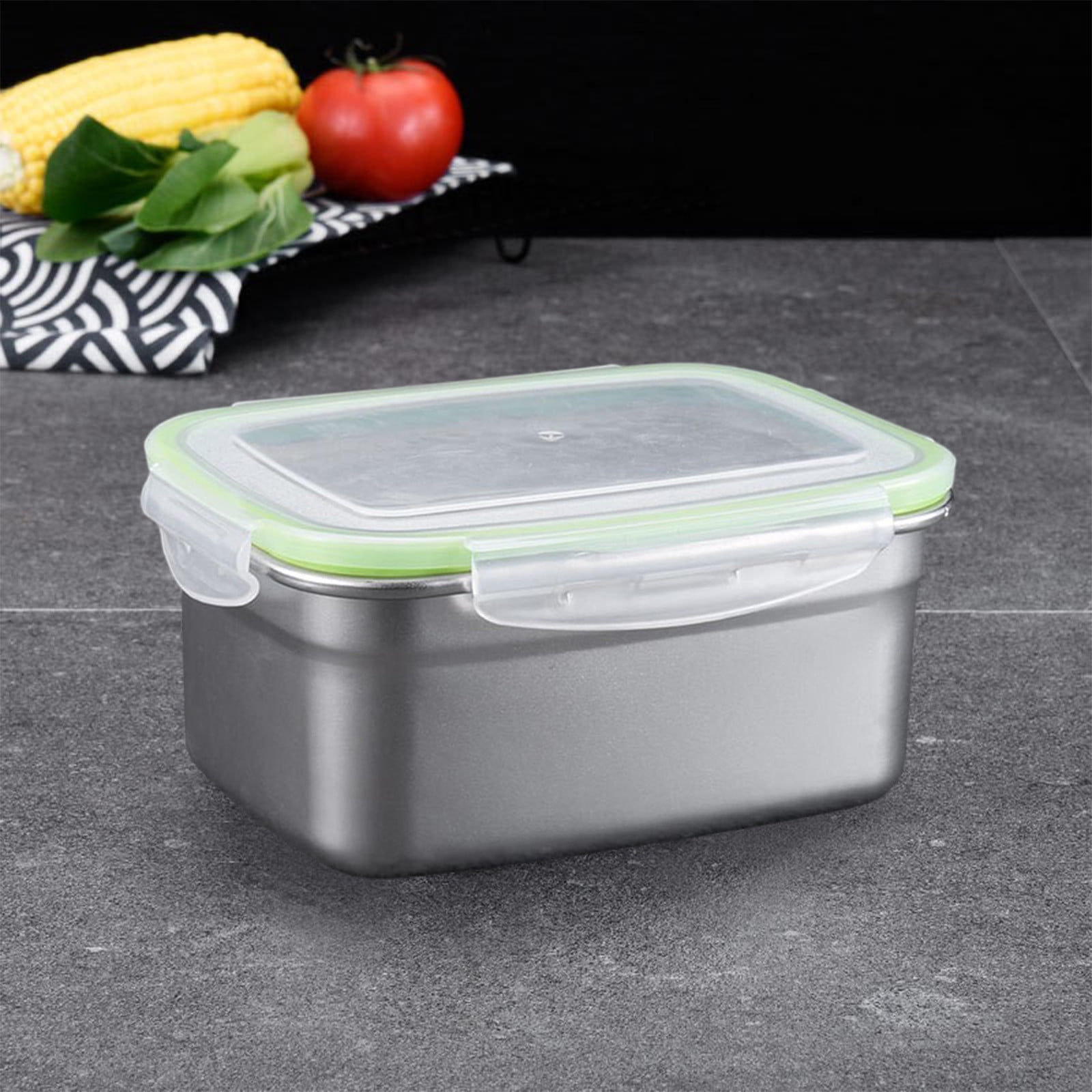 HOZVOMI 304 Stainless Steel Sealed Rectangular Lunch Box - Bento Style ...