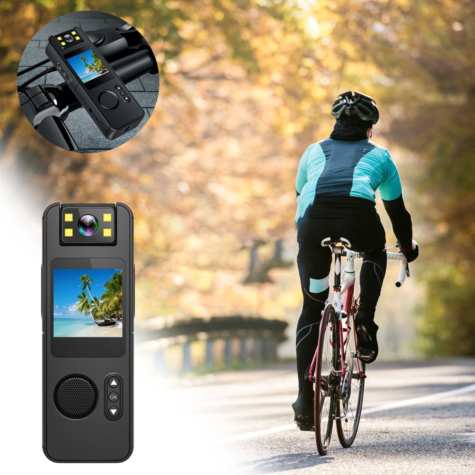 HOZVOMI 4K HD WiFi Outdoor Sports Cycling Camera, Waterproof Action ...