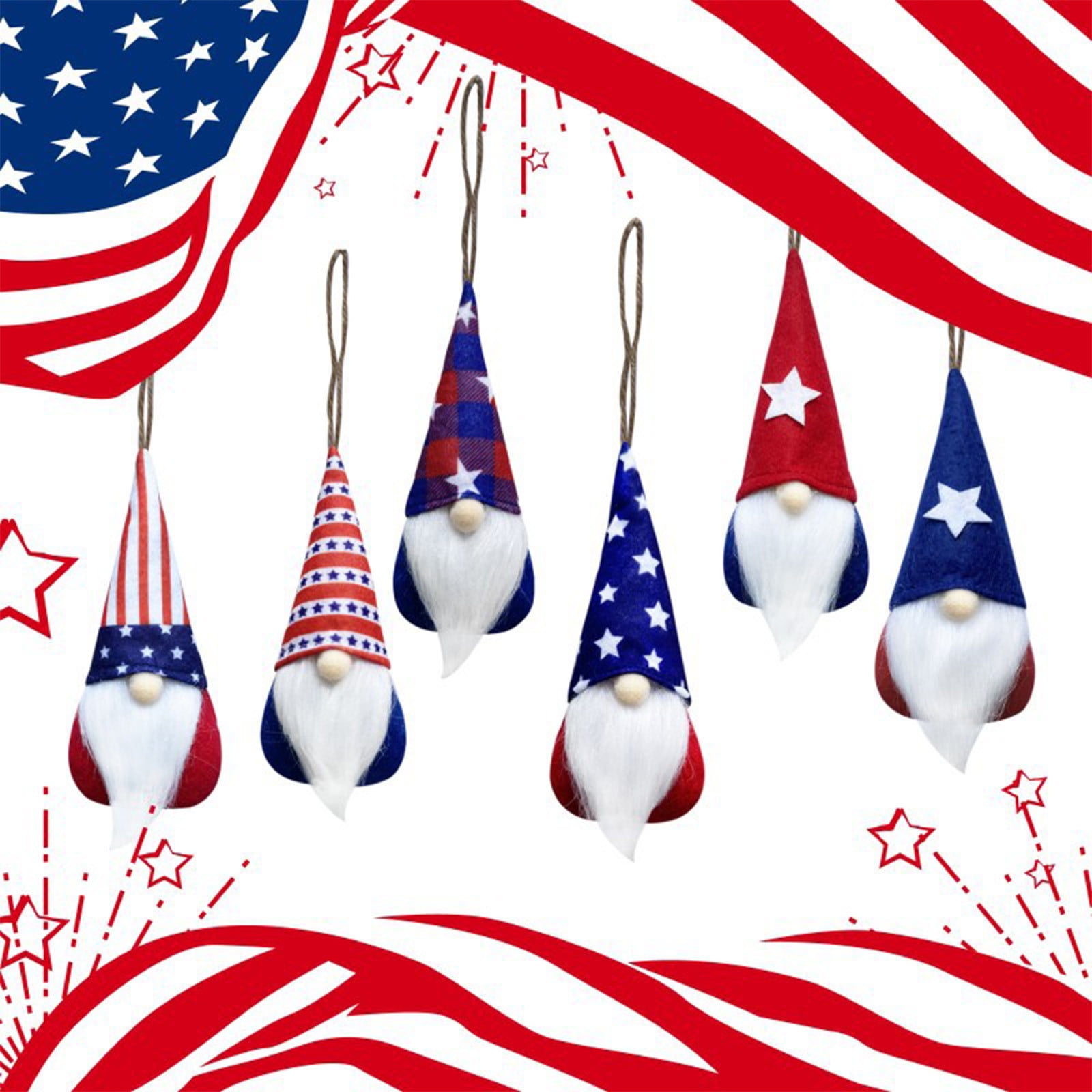 HOZVOMI 4th of July Independence Day Tree Decorations, Patriotic ...