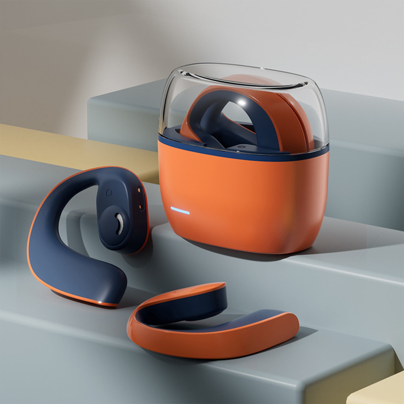 HOZVOMI Bluetooth 5.3 Earphones, Long Range Noise Reduction Wireless ...