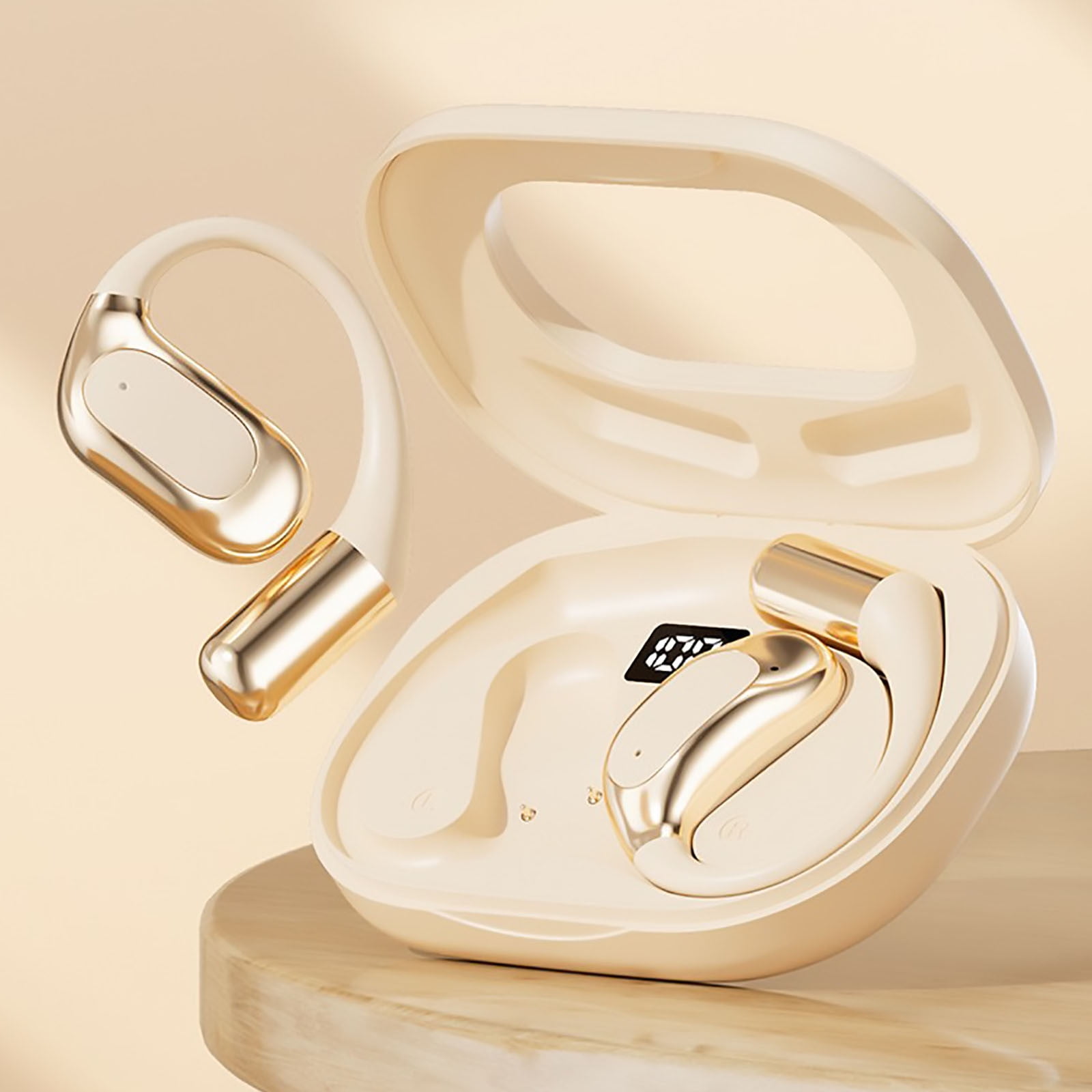 HOZVOMI Bluetooth 5.4 Open Ear Earphones, Wireless Hanging Ear Sport ...