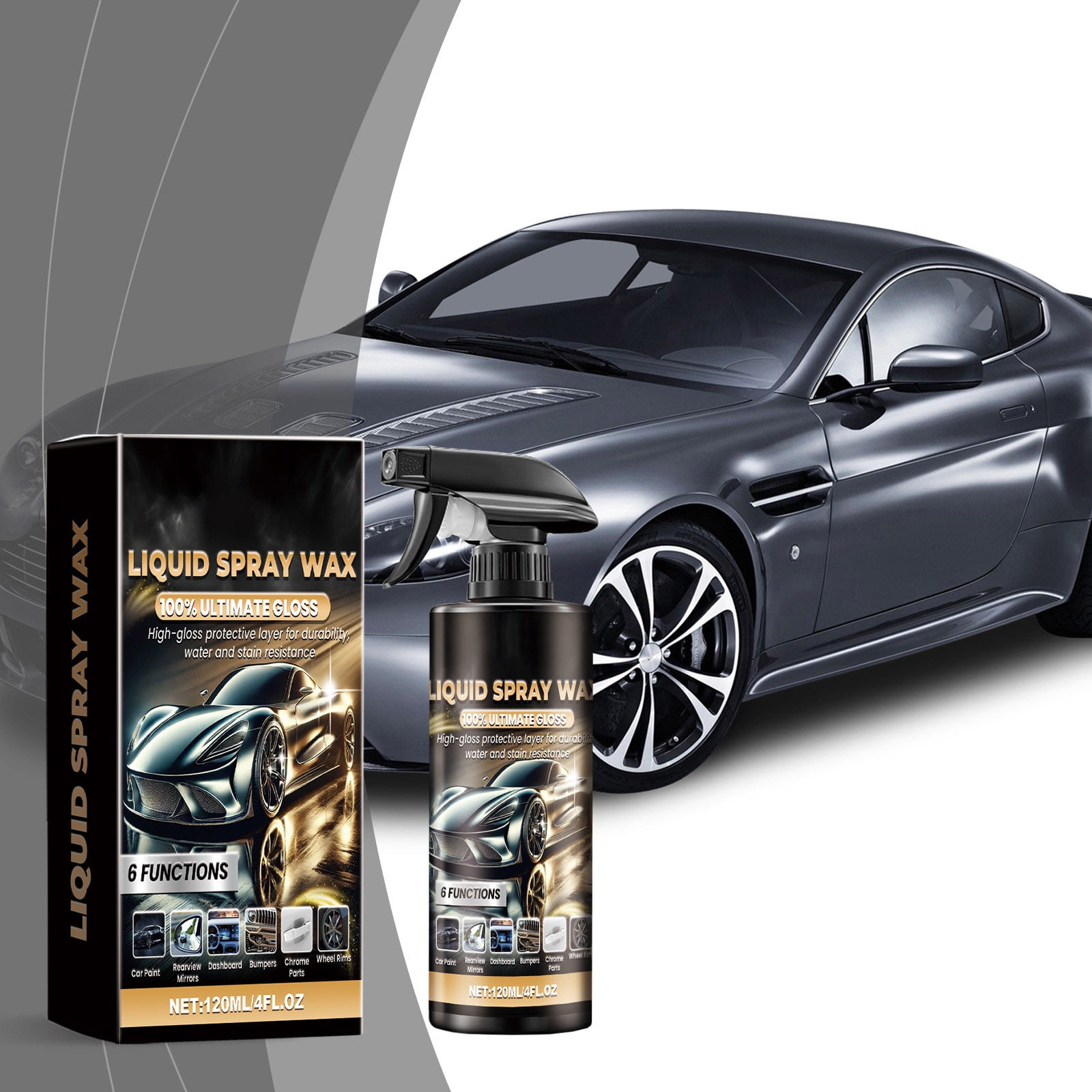 HOZVOMI Car Coating Protection Spray 120ml | High-Gloss Paint ...