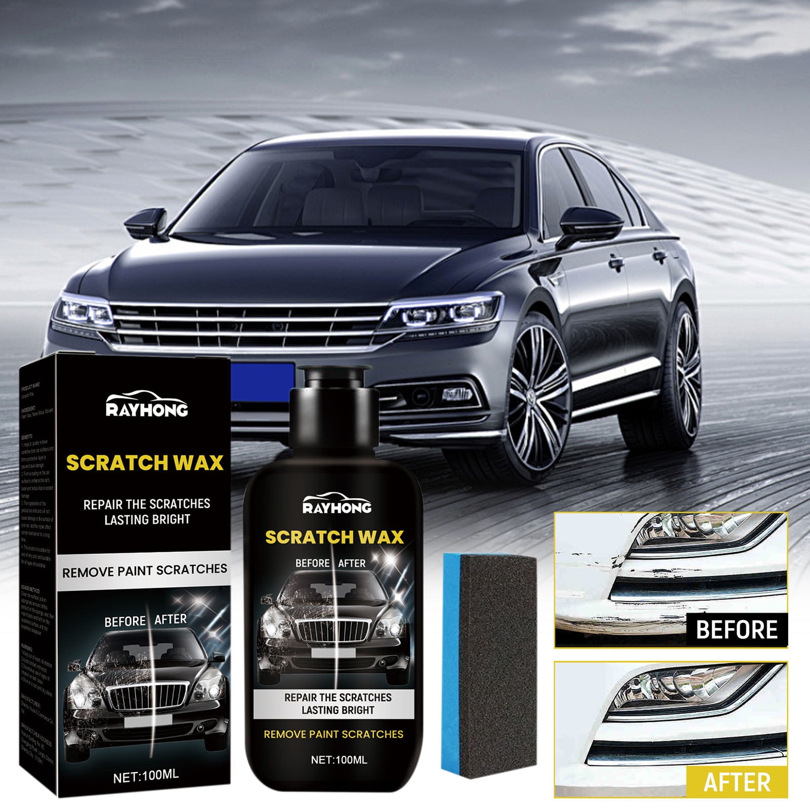 HOZVOMI Car Scratch Repair Wax 100ml - Paint Restoration, Scratch ...