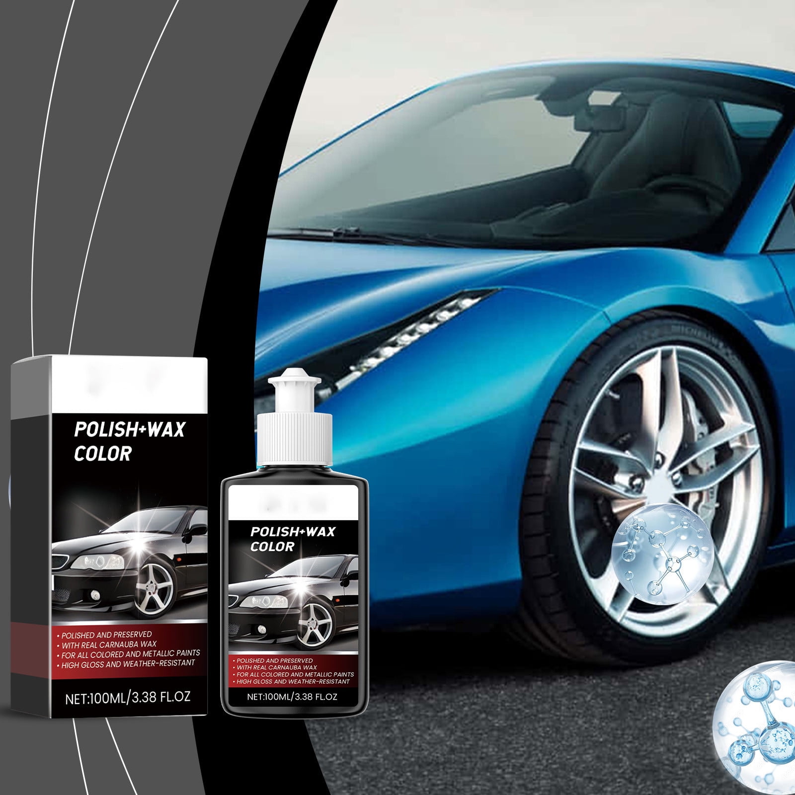 HOZVOMI Ceramic Car Polishing Lotion, 100ml - Restores Paint Gloss ...