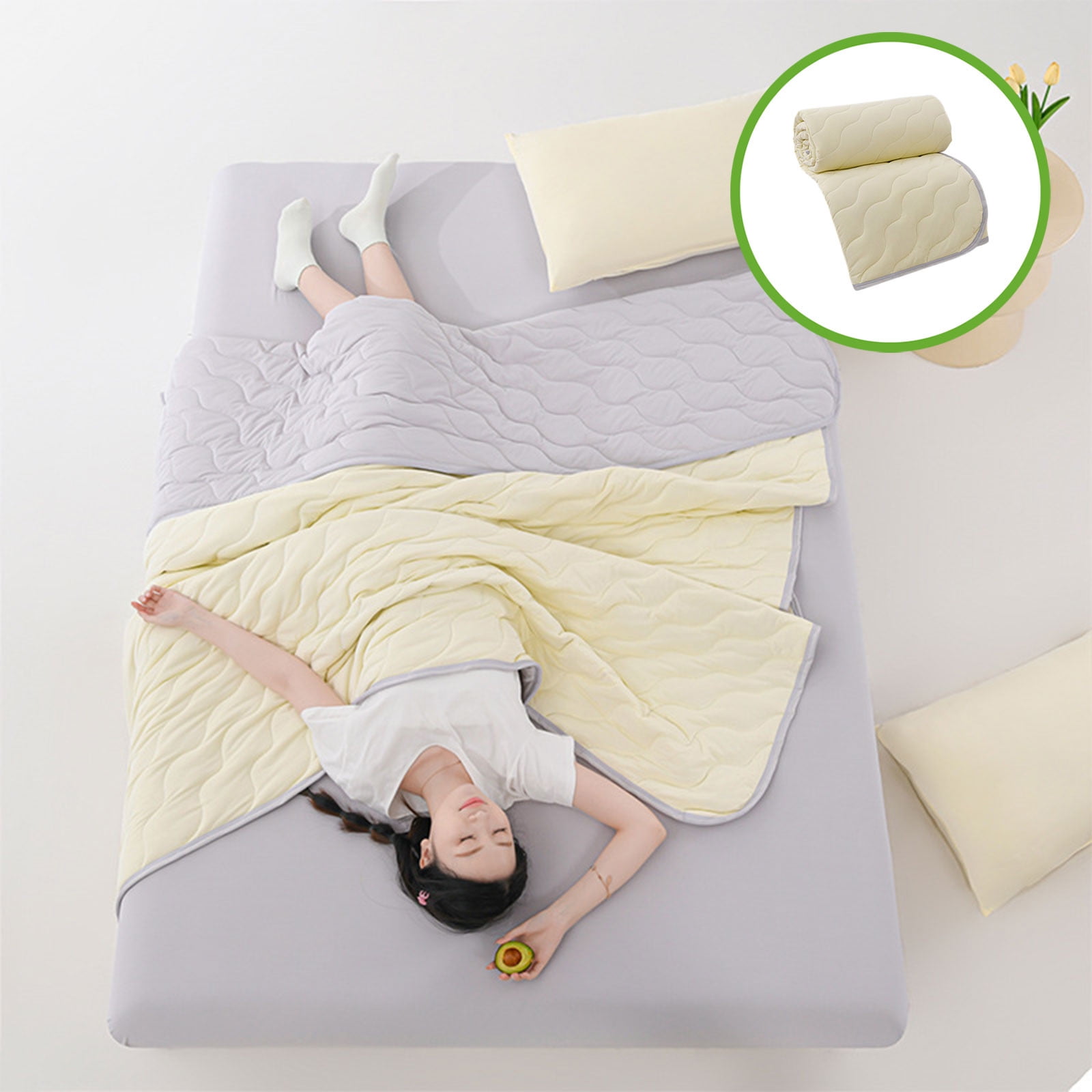 HOZVOMI Cooling Blanket - Cool Feeling Summer Quilt, Ice Silk Washable ...