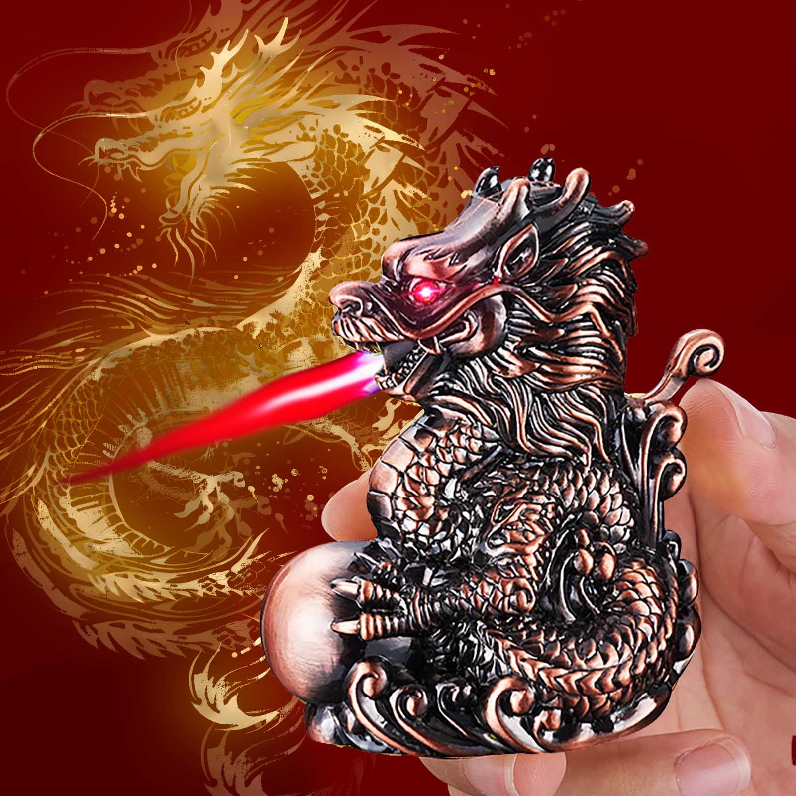 HOZVOMI Crater Clear Light Inclined Flame Wheel Lighter - Adjustable ...