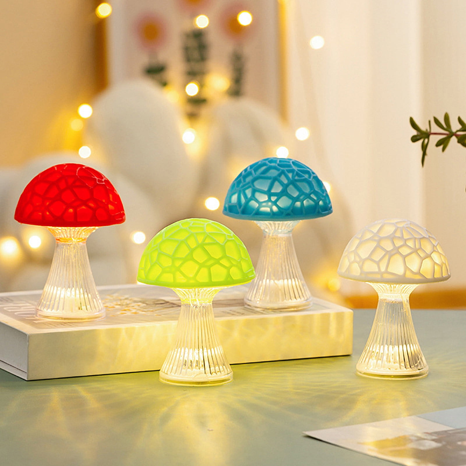 HOZVOMI Deals of the Day! Colorful Mushrooms Lamp Healing Series LED ...