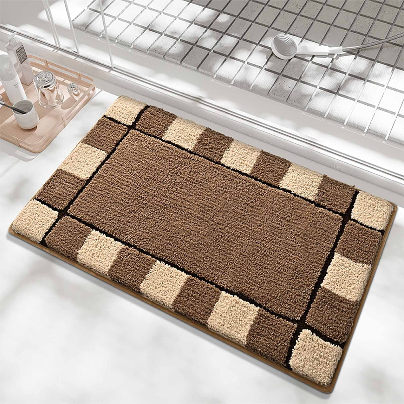 HOZVOMI Door Mat, 50x80cm Non-Slip Entryway Rug, Soft Microfiber Carpet ...
