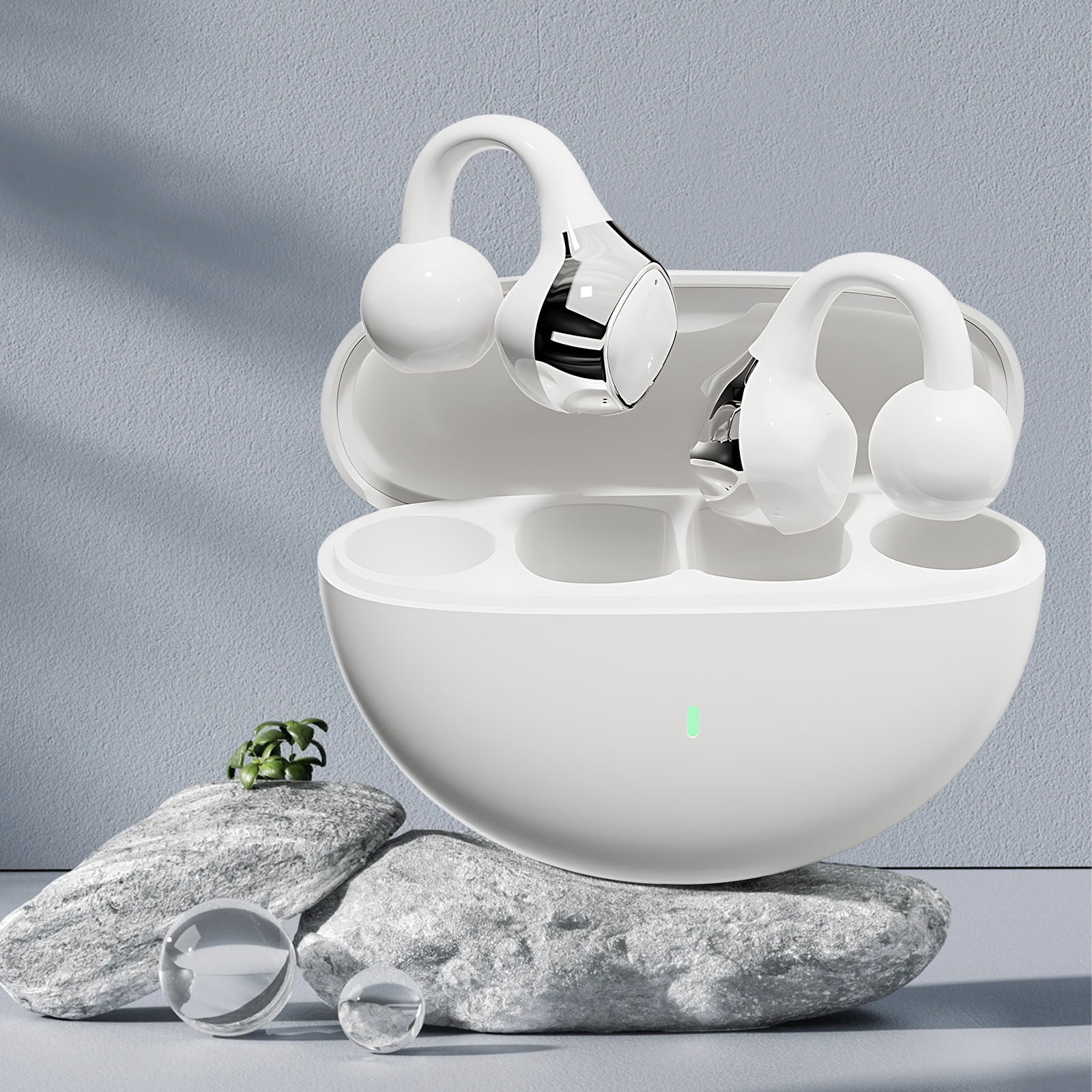 HOZVOMI Ear Clip Bluetooth Headset - Open Ear Wireless Conduction ...