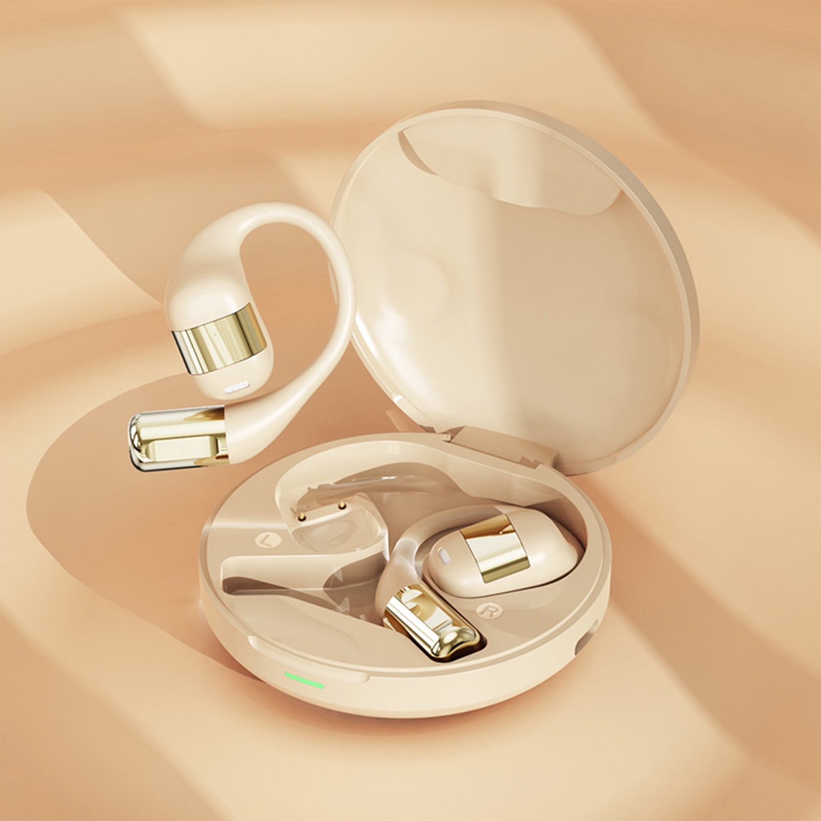 HOZVOMI Ear-Mounted Wireless Bluetooth Earphones, Noise Reduction, Low ...