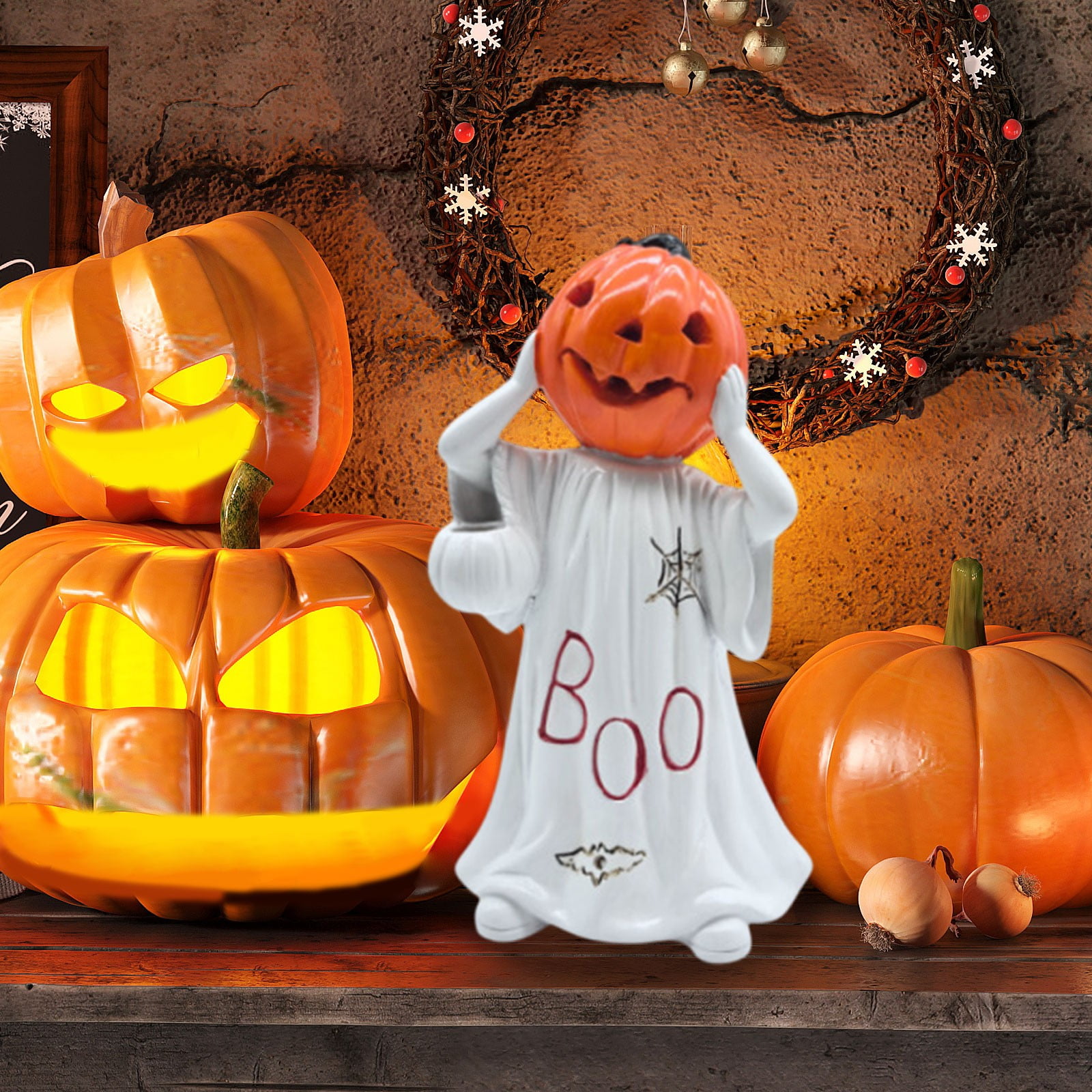 HOZVOMI Halloween Ghost Resin Ghost Decor Ornament, Halloween Home ...