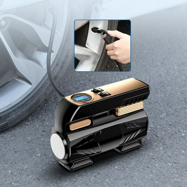 HOZVOMI High Power 12V Car Inflator Pump with LED Lighting, Nylon Tube ...