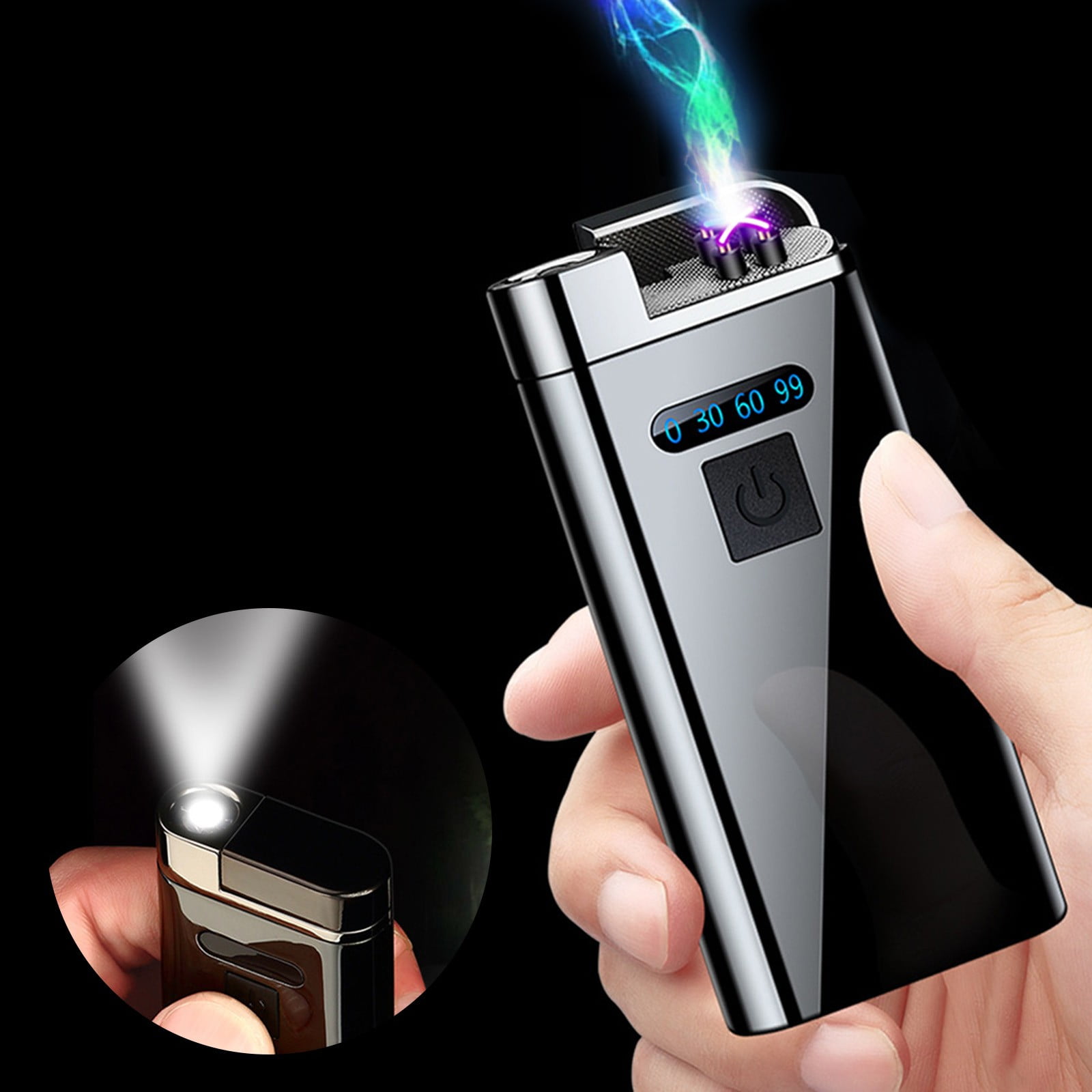 HOZVOMI High Power Windproof LED Lighter with USB Charging, Battery ...