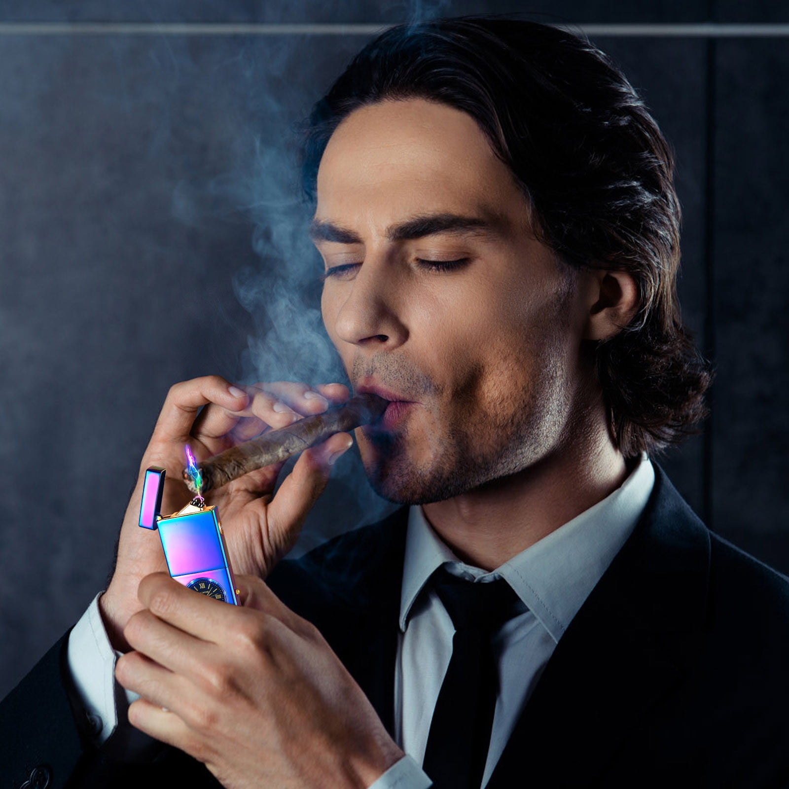 HOZVOMI Intelligent Watch Lighter with Colorful LED Lighting, USB ...