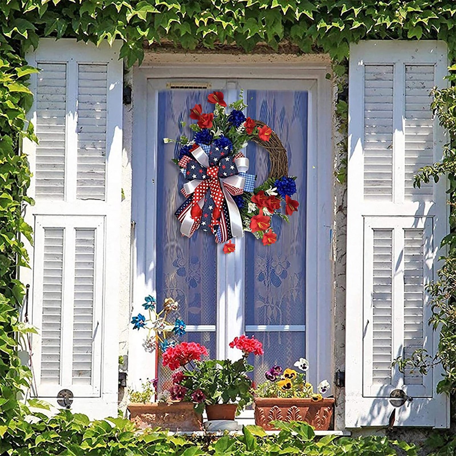 HOZVOMI July 4th Independence Day Wreaths, 4th of July Wreaths for ...