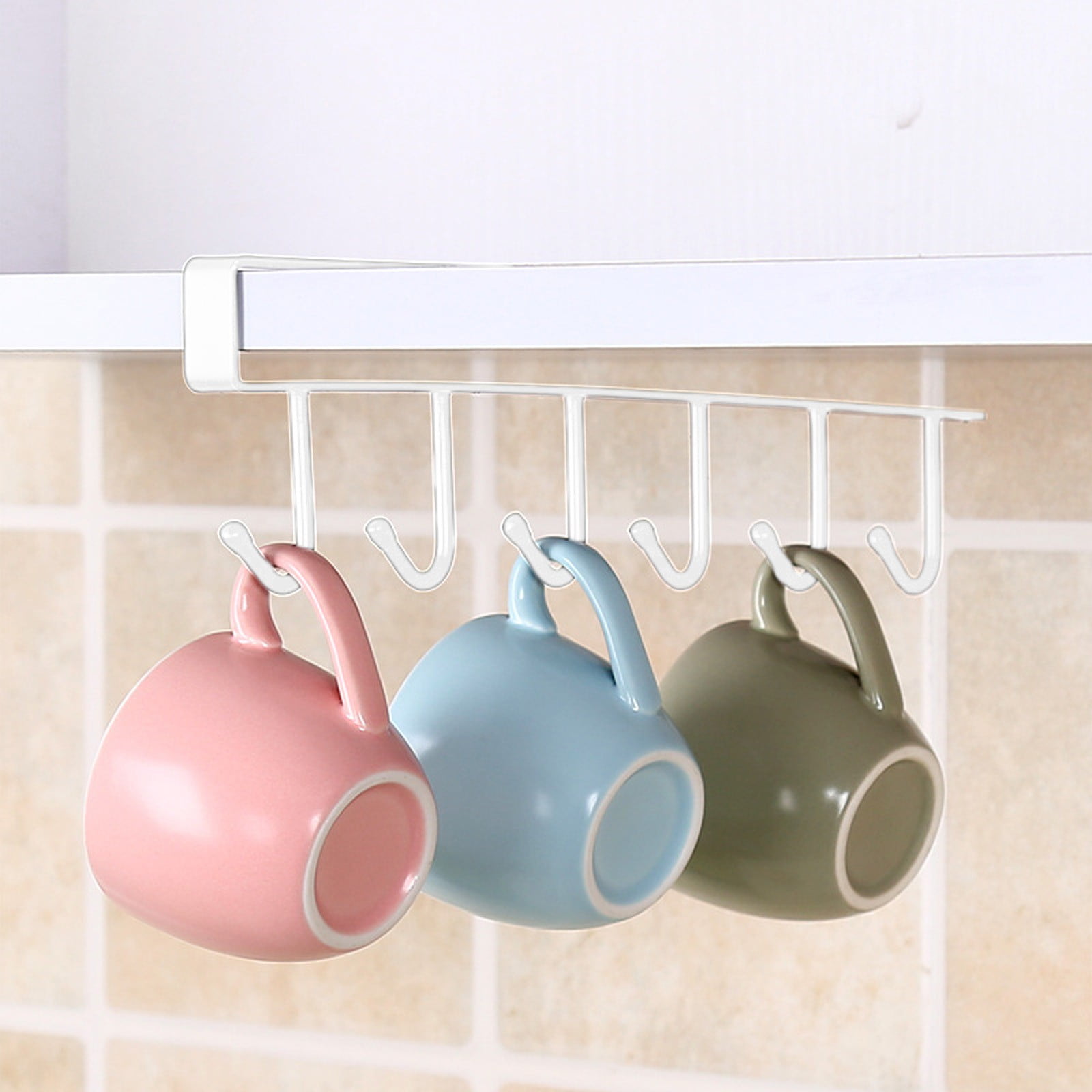 HOZVOMI Kitchen Hook Wardrobe Non Marking Sorting Rack Iron Cabinet ...