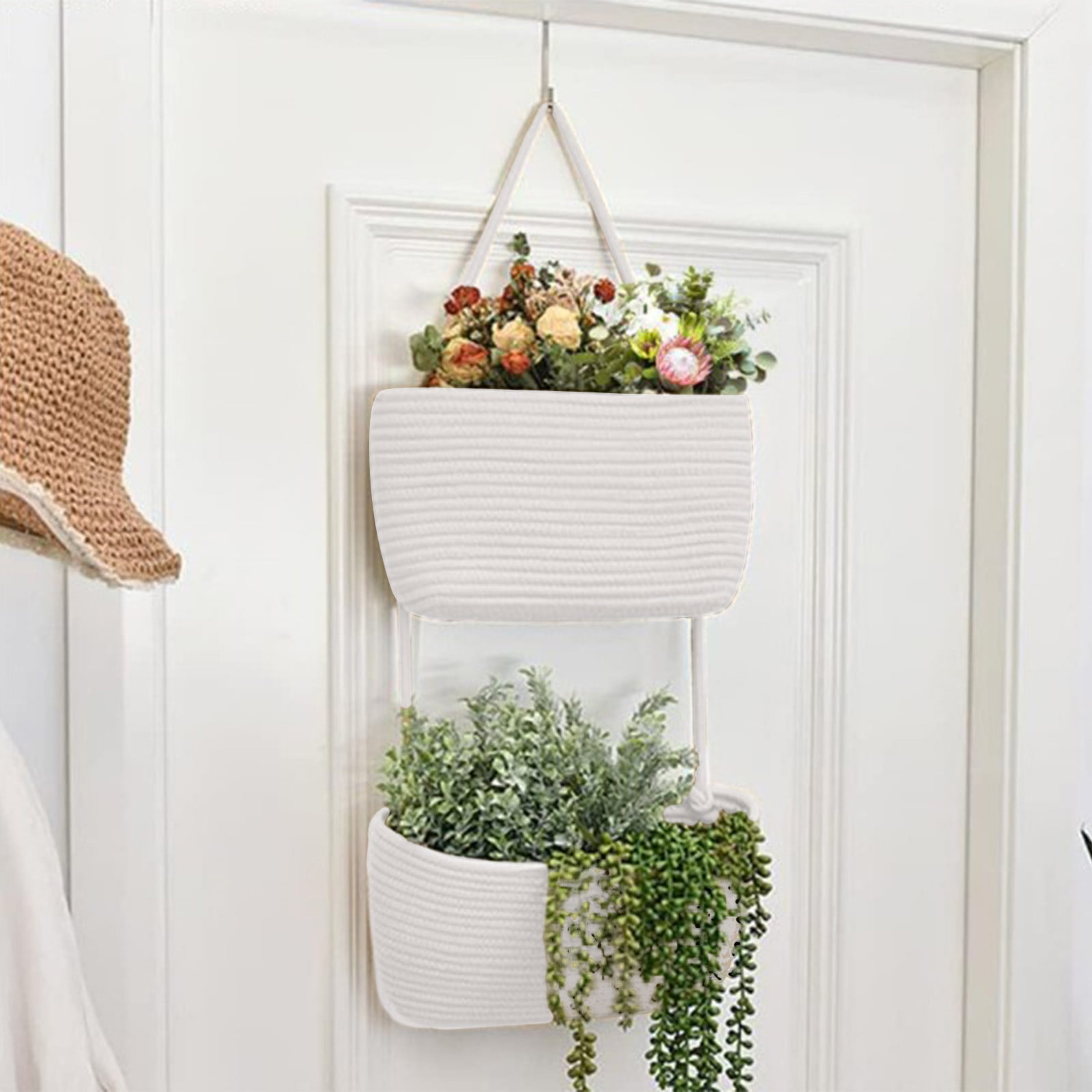 HOZVOMI Wall Mounted Storage Baskets - Versatile Space-Saving 3-Piece ...