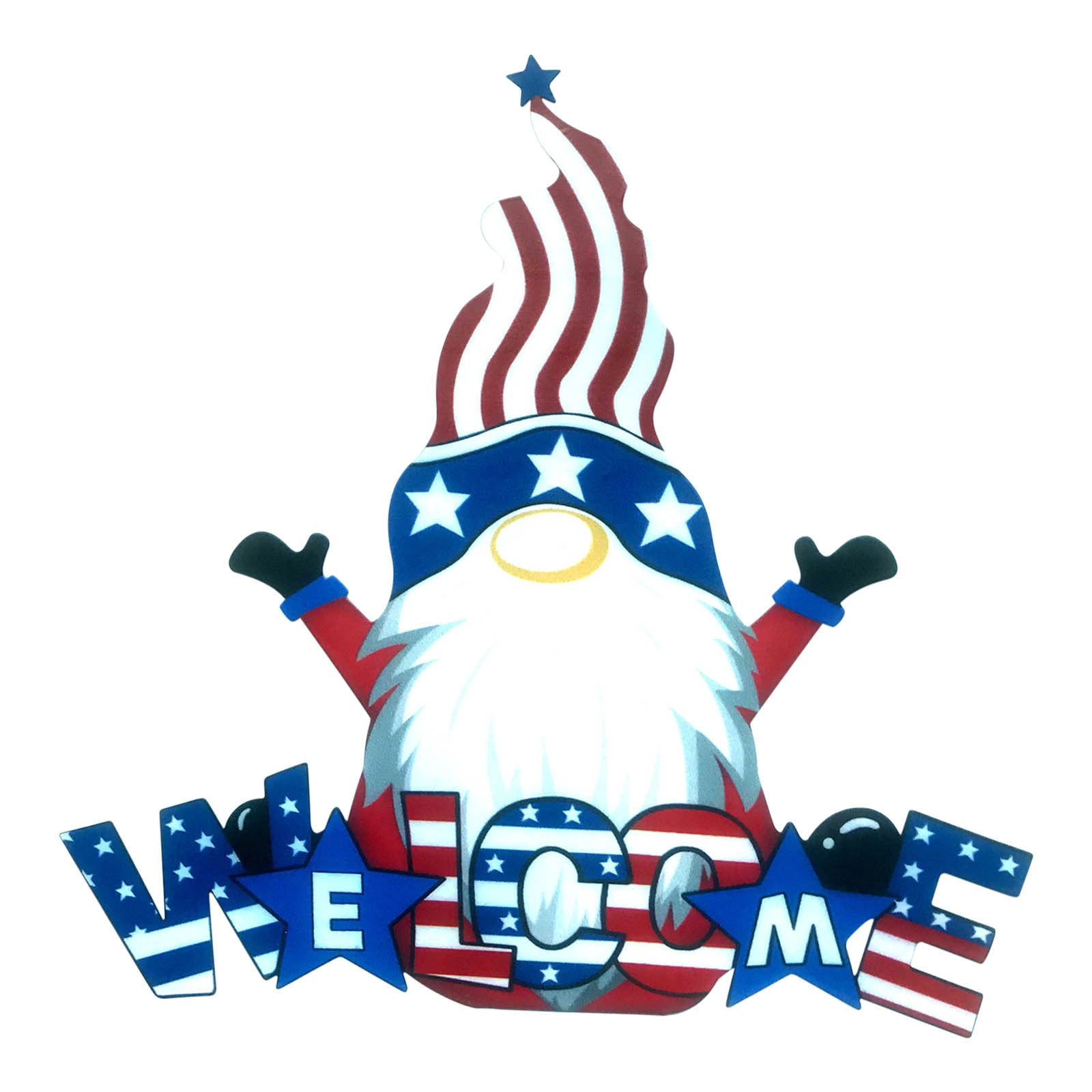 HOZVOMI Large Independence Day Gnome Garden Stake - Outdoor Decor for ...