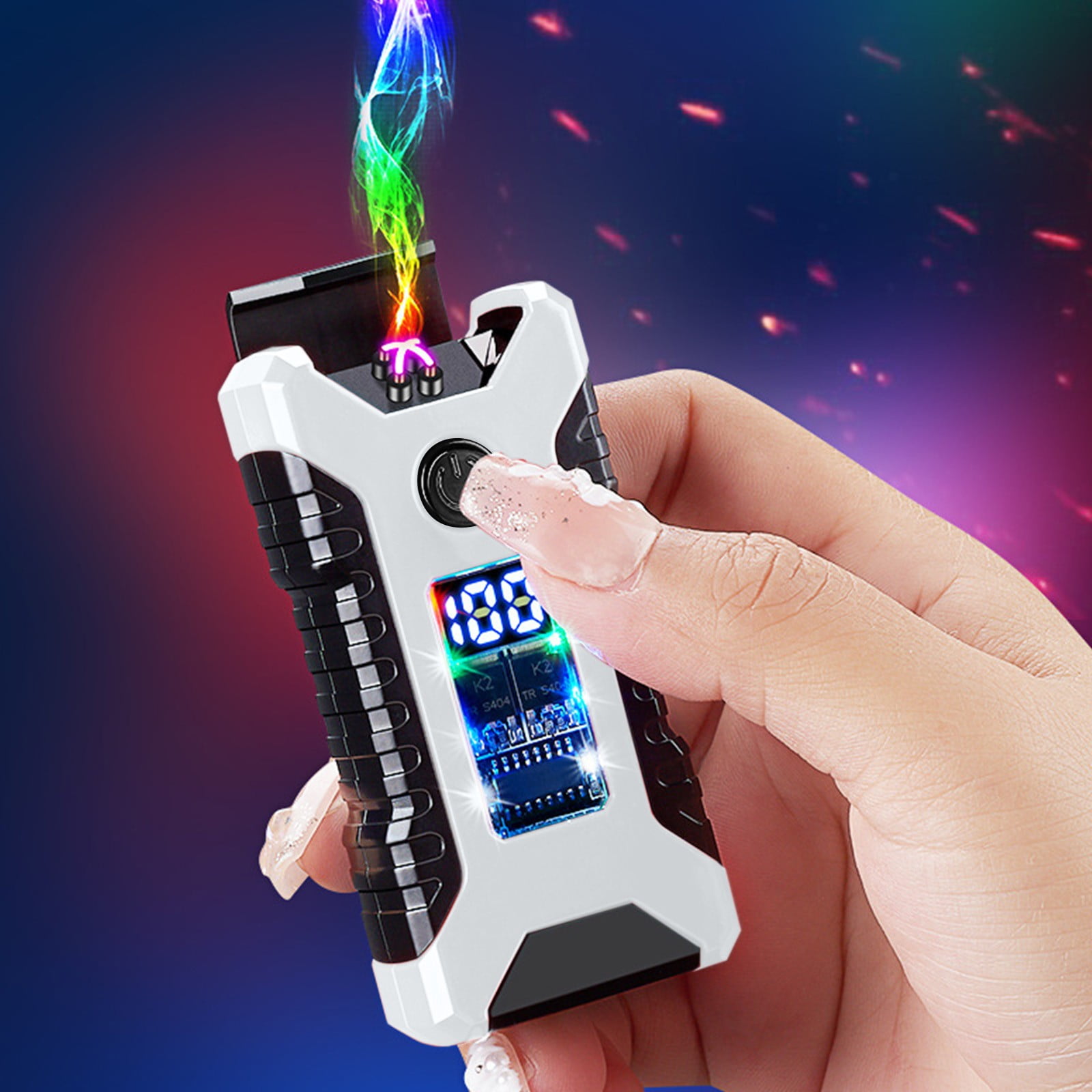 HOZVOMI Mech Style Windproof LED Lighter, USB Fast Charging, COB ...